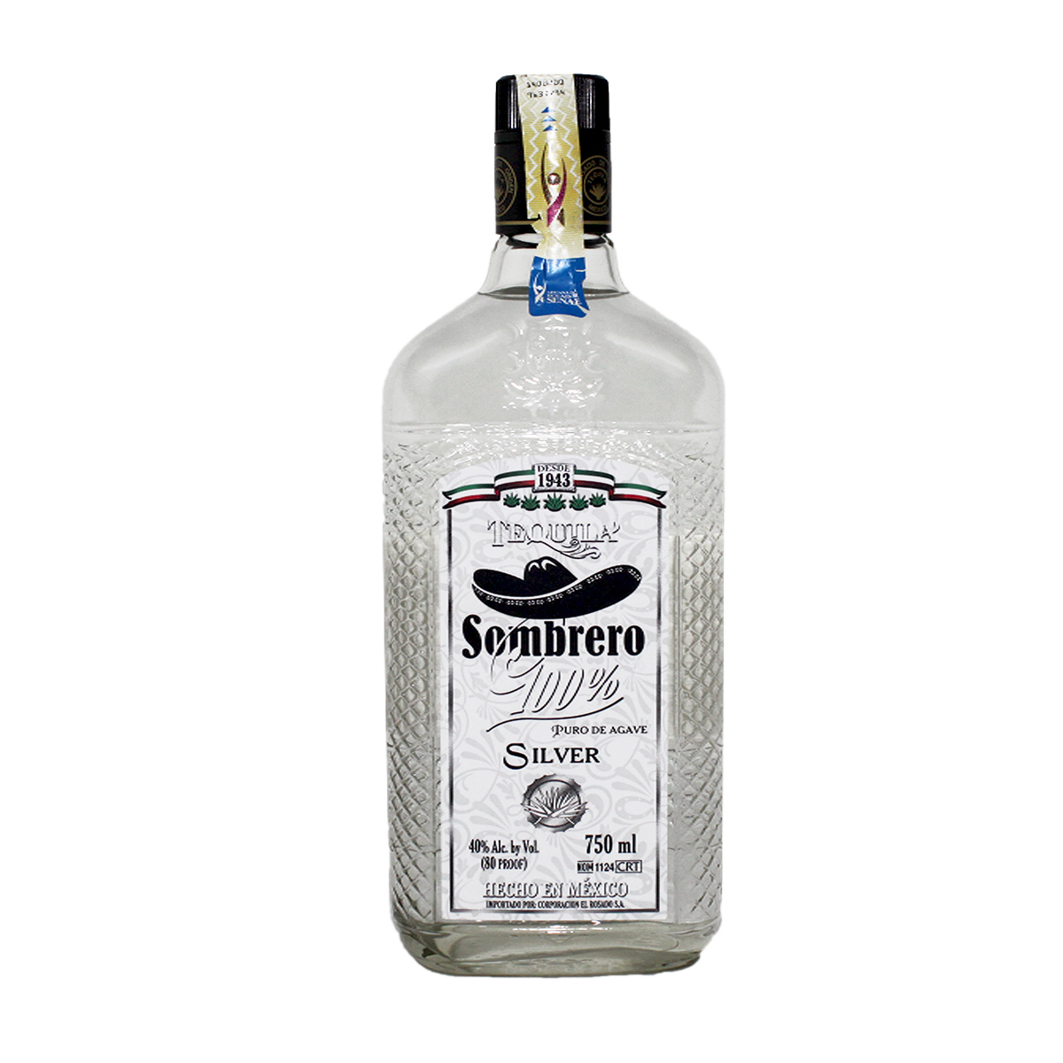 Tequila Sombrero Silver 750ml - 895861