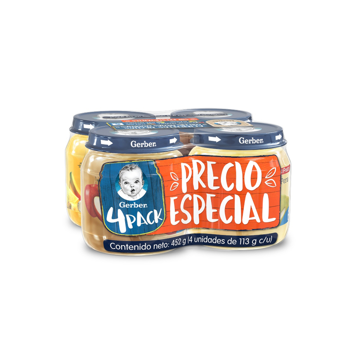 Pack Compotas Gerber® 113g - 4 unidades - 898707