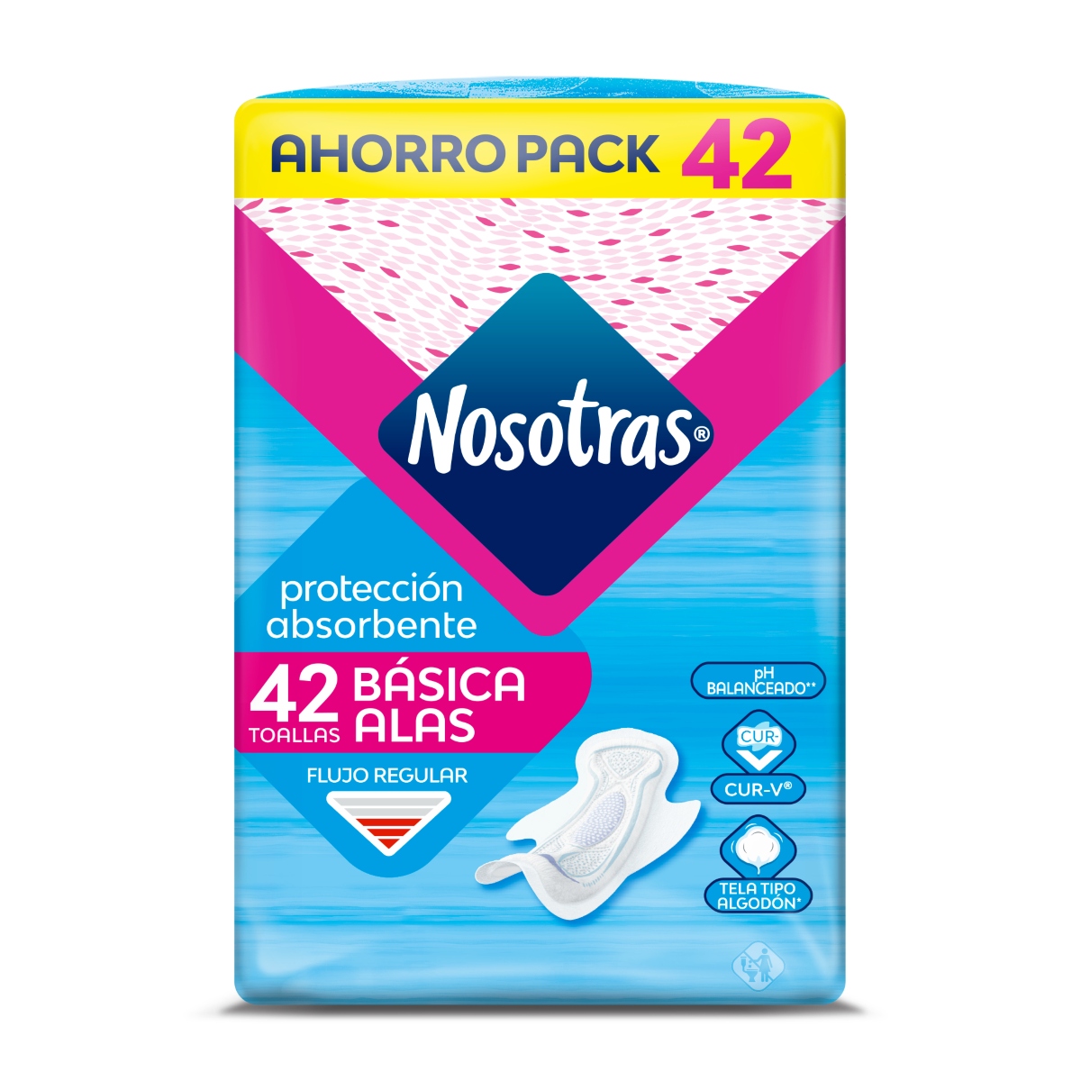 Toallas Sanitarias Nosotras Básicas - 42 Unidades - 899004