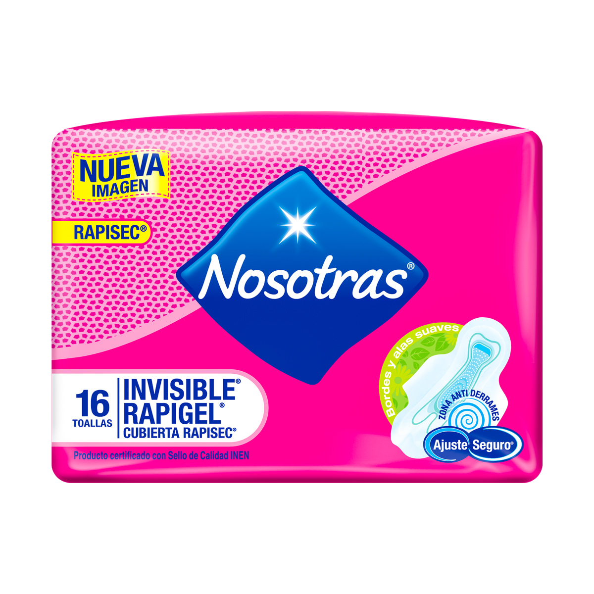 Toallas Femeninas Nosotras Invisible Rapigel 16 unidades - 899018