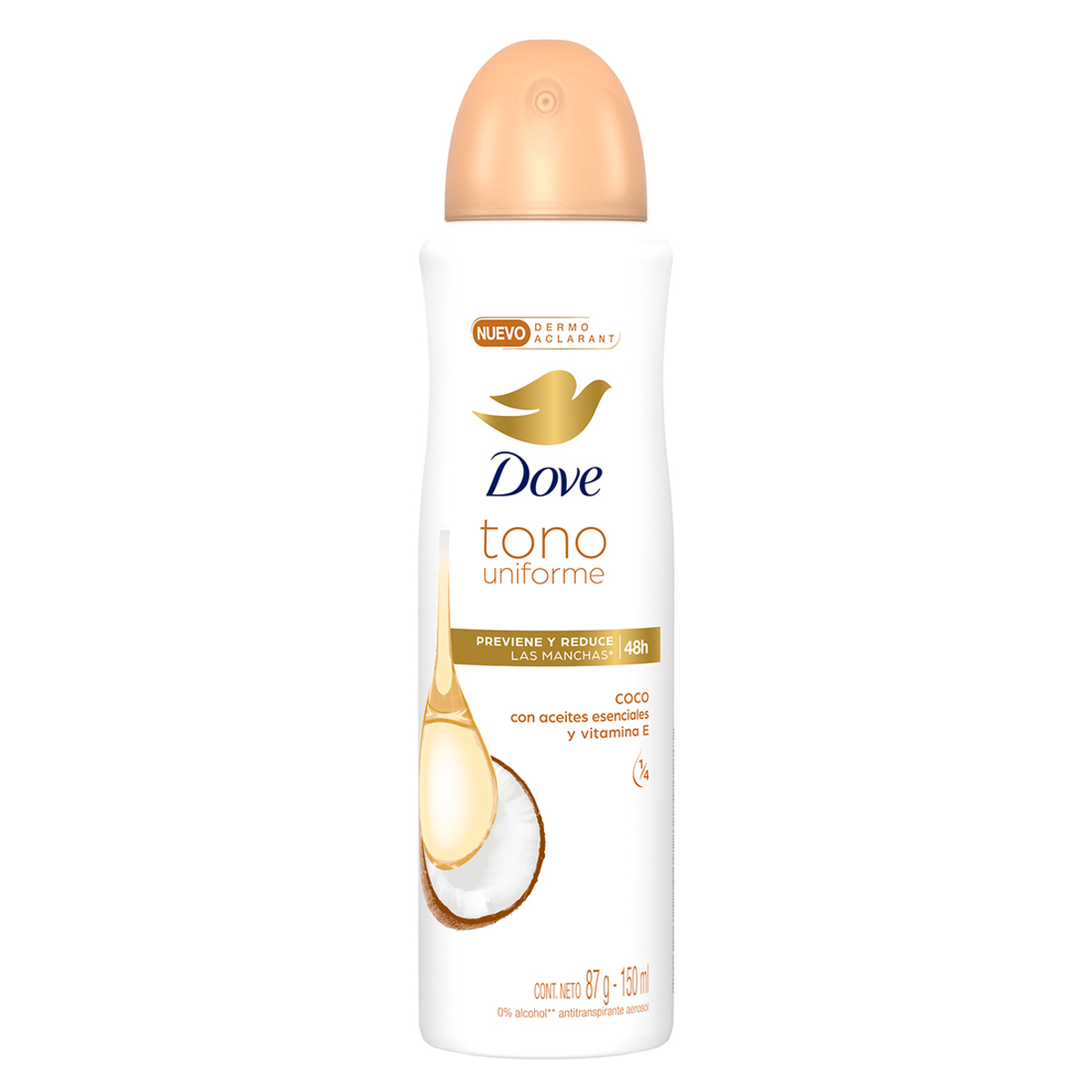 Antitranspirante en Aerosol Dove Tono Uniforme Coco for Women 150ml ...