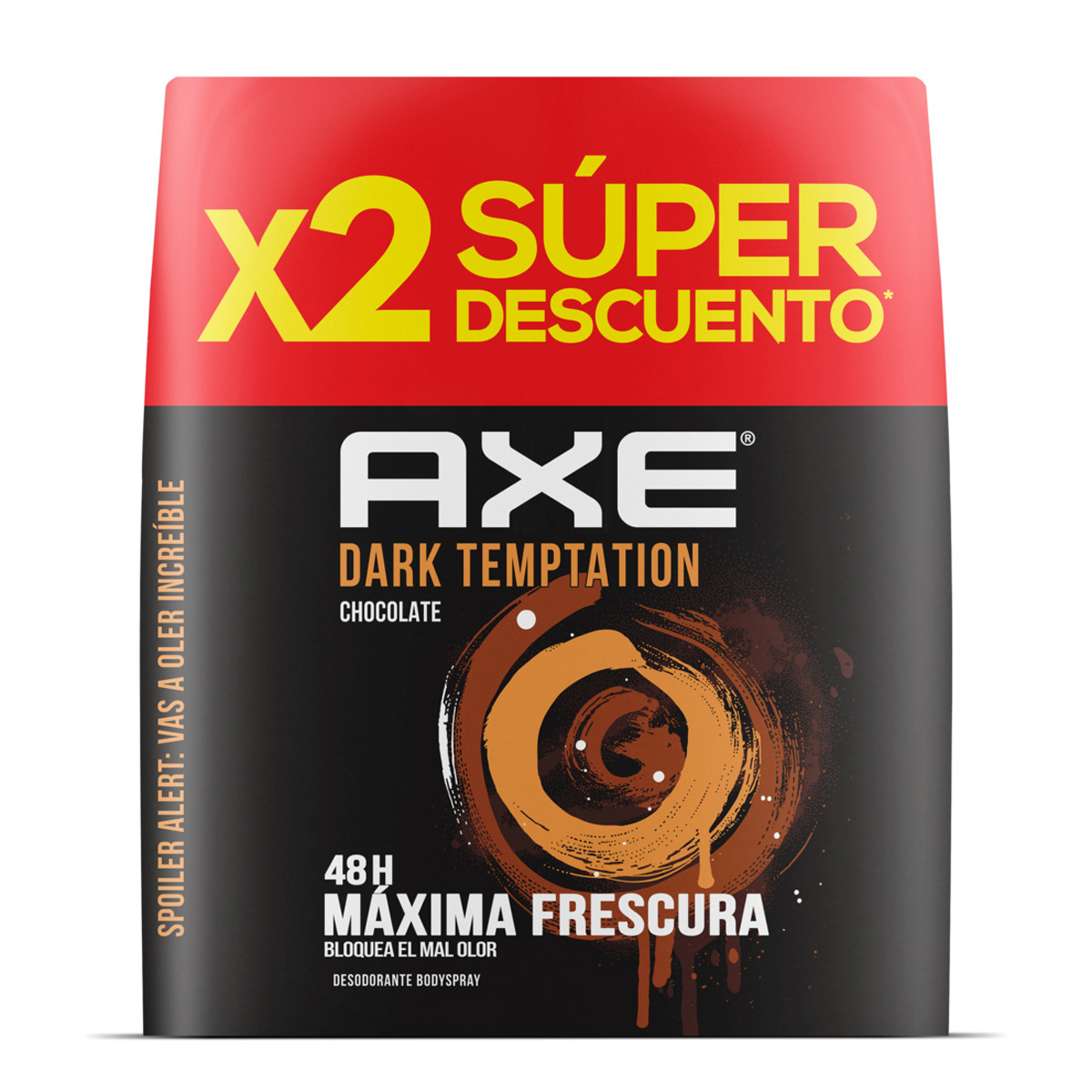 Pack 2 Uds Desodorante en Aerosol Axe Dark Temptation Body for Men ...