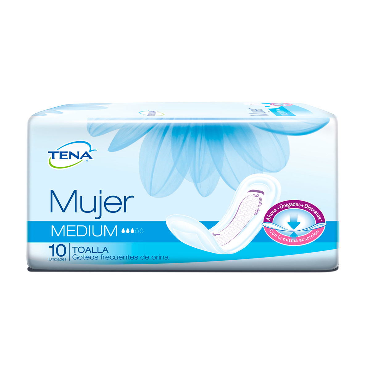 Toallas Sanitarias Tena Medium - 10 unidades - 903163