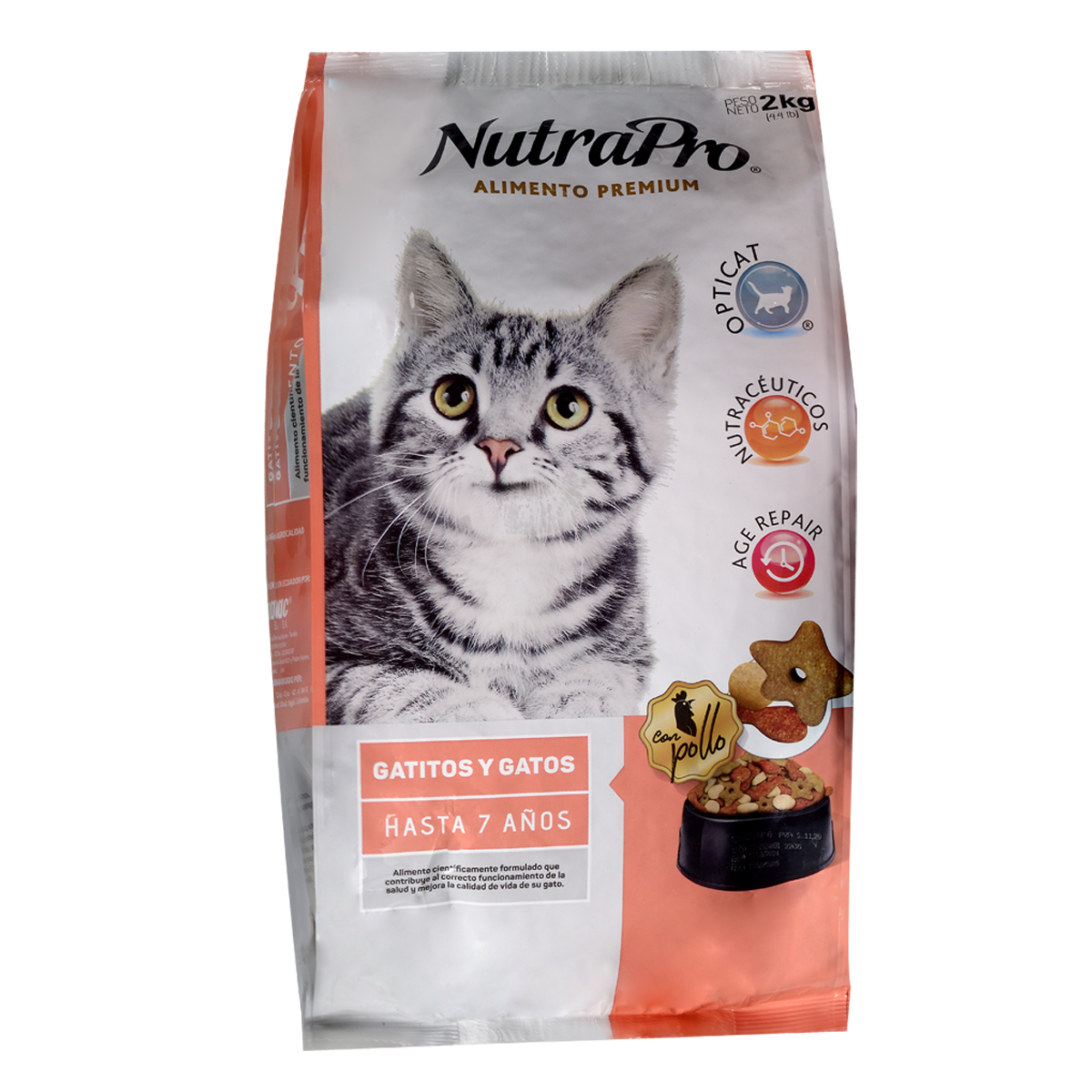 Alimento para Gato NutraPro Gatos y Gatitos Pollo 2kg - 904440