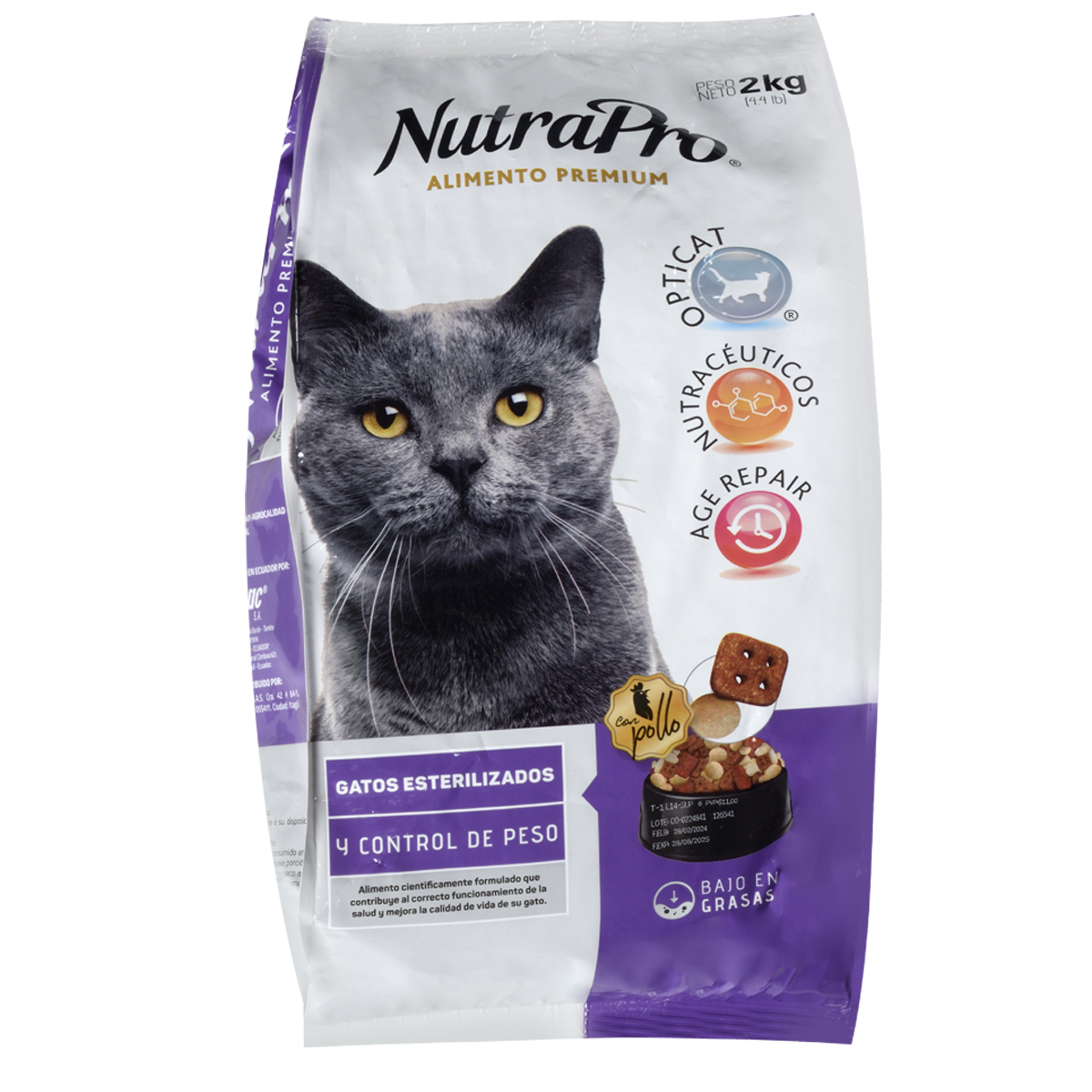 Alimento para Gato NutraPro Adulto Esterilizados Pollo 2kg - 904442