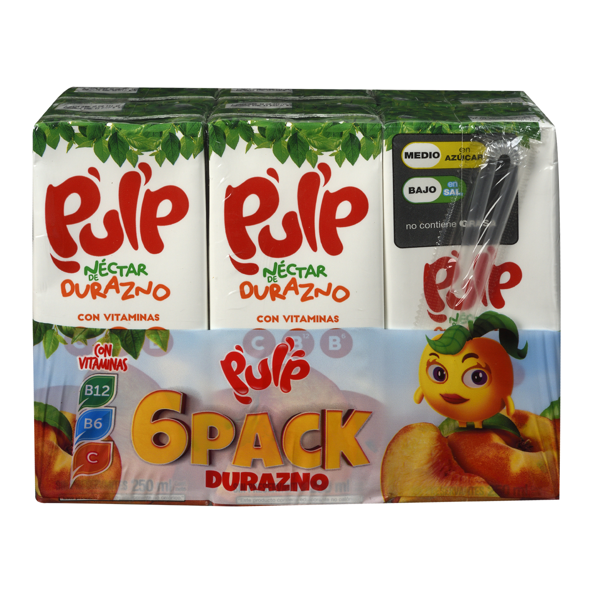 Pack 6 uds Jugo Pulp Néctar Durazno 250ml - 908912