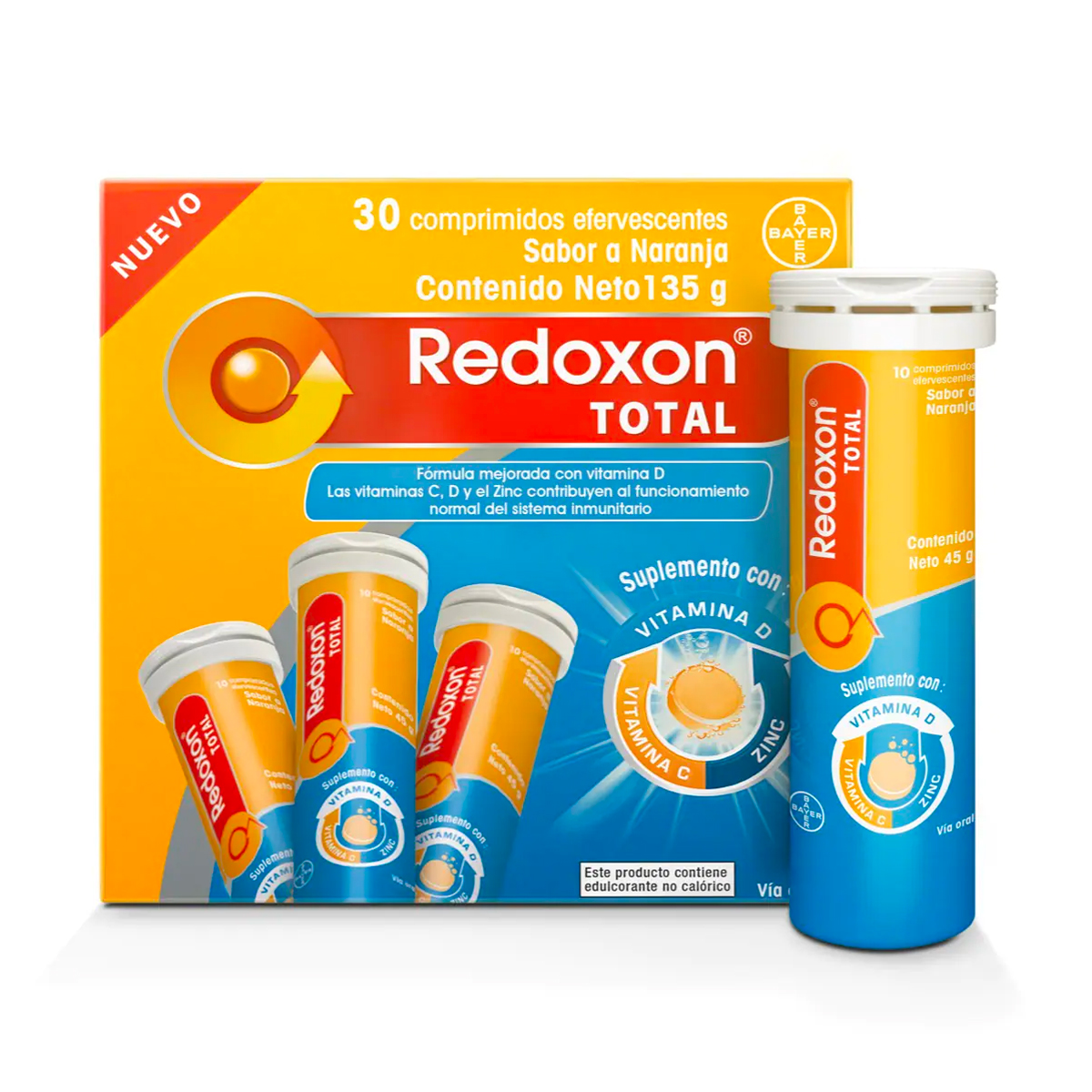 Tabletas Efervescente Redoxon Total - 30 Unidades - 909154