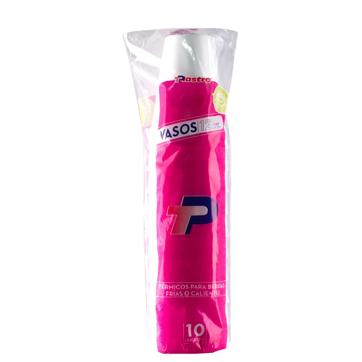 Pack 10 Uds Vasos Desechables Plastro Térmicos 12 oz - 909297