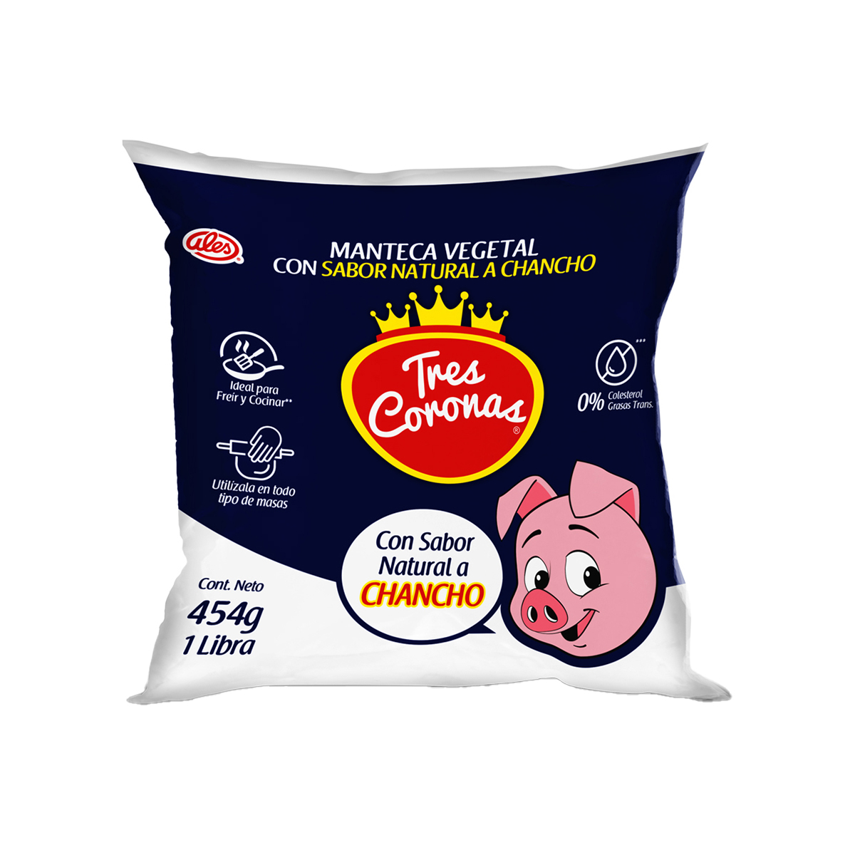 Manteca Vegetal Tres Coronas 1Lb - 909795