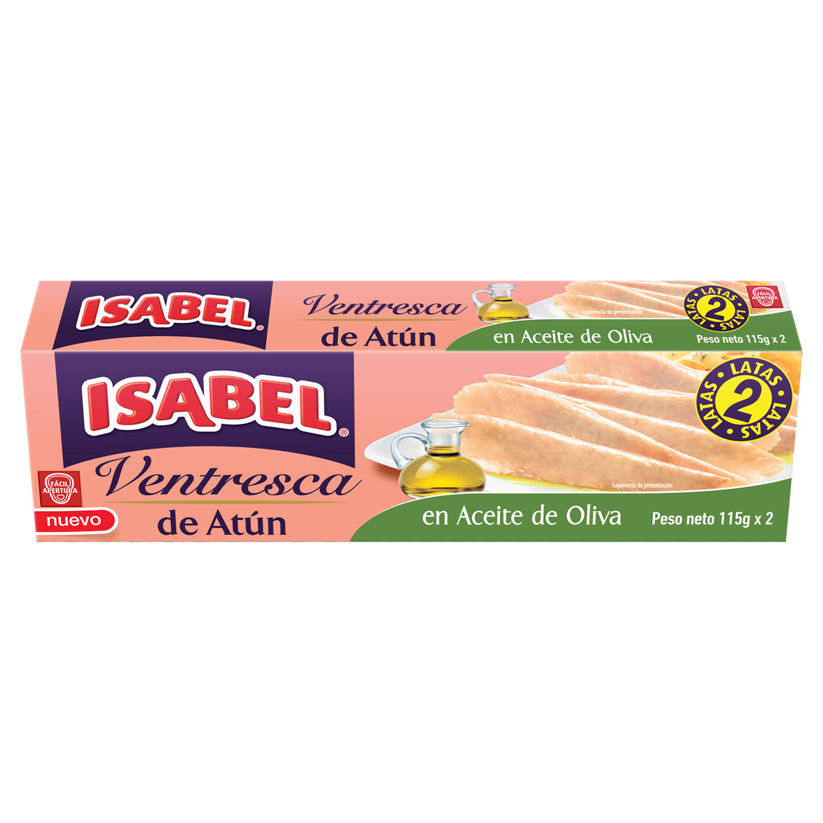 Pack 2 Uds Ventresca de Atún Isabel Lomitos en Aceite de Oliva 115g ...