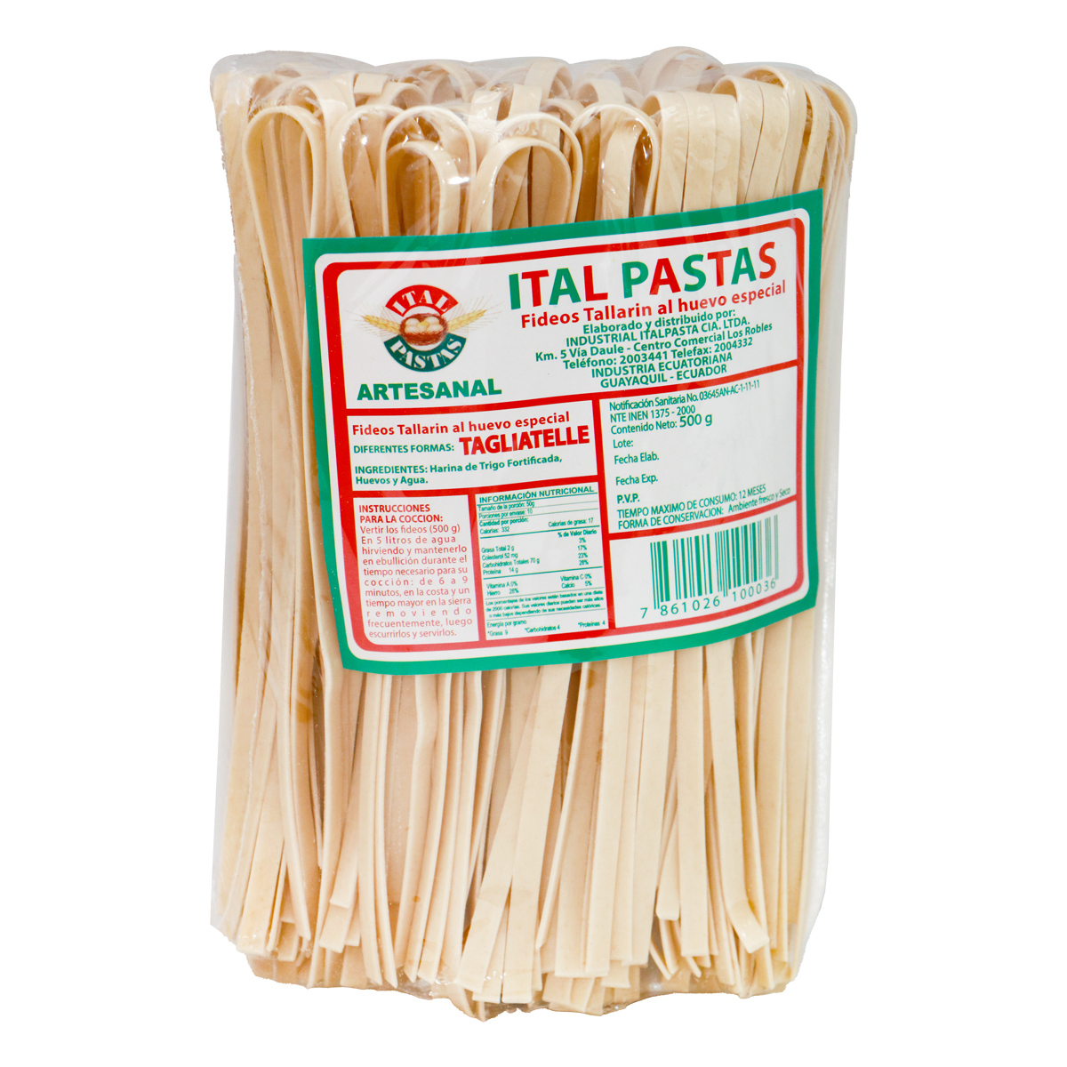 Fideo Fetuccini Ital Pasta 500g - 910553