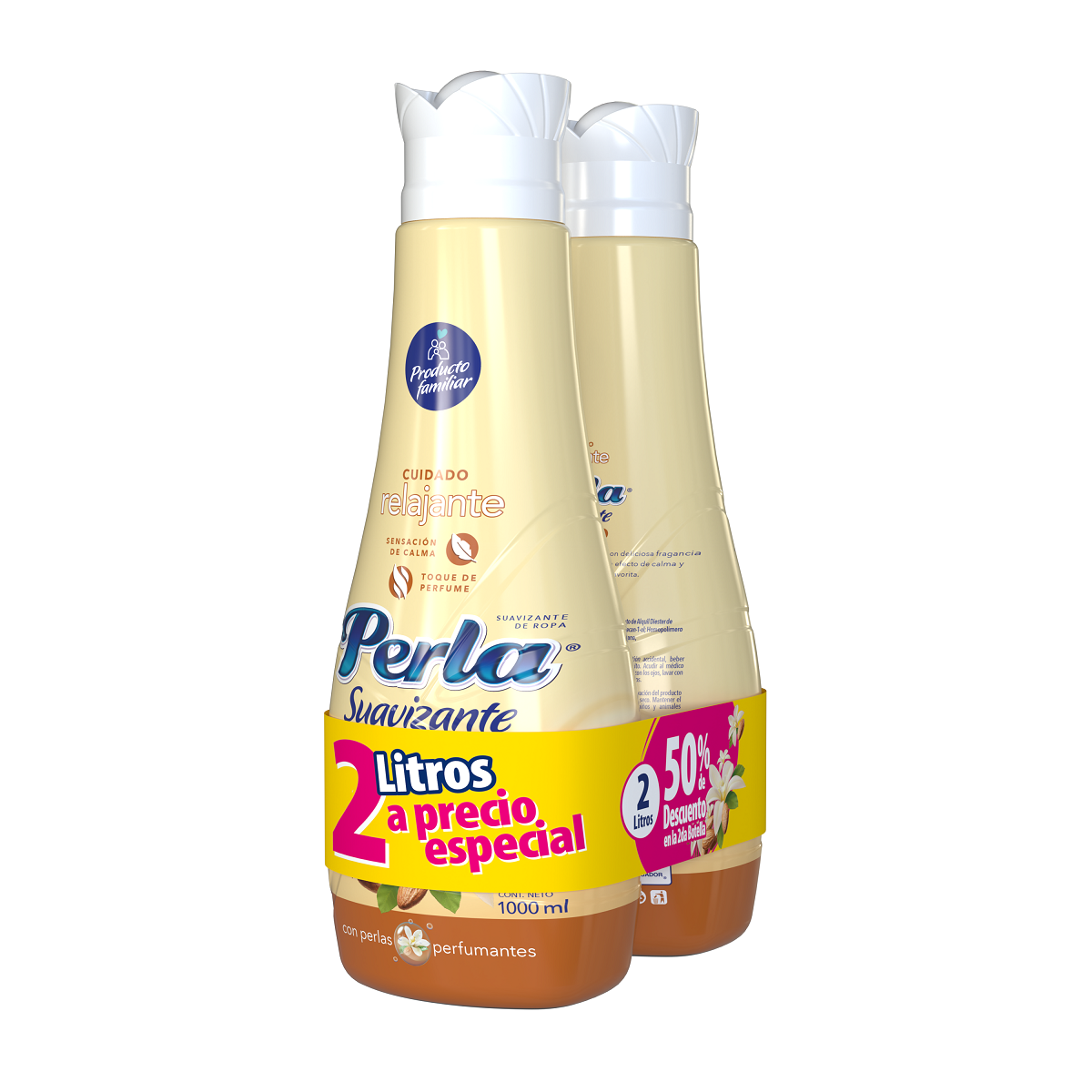 Pack 2 Uds Suavizante Perla Vainilla y Almendras 1 L - 910720
