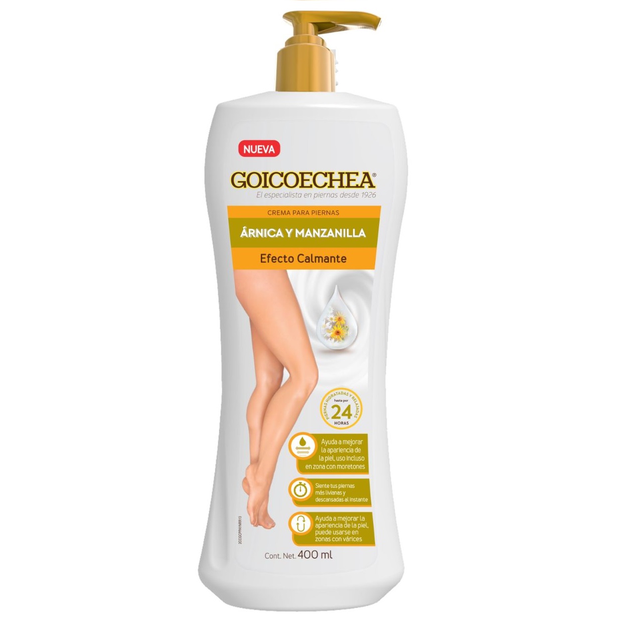 Crema Goicochea Efecto Calmante Árnica y Manzanilla 400ml - 912670