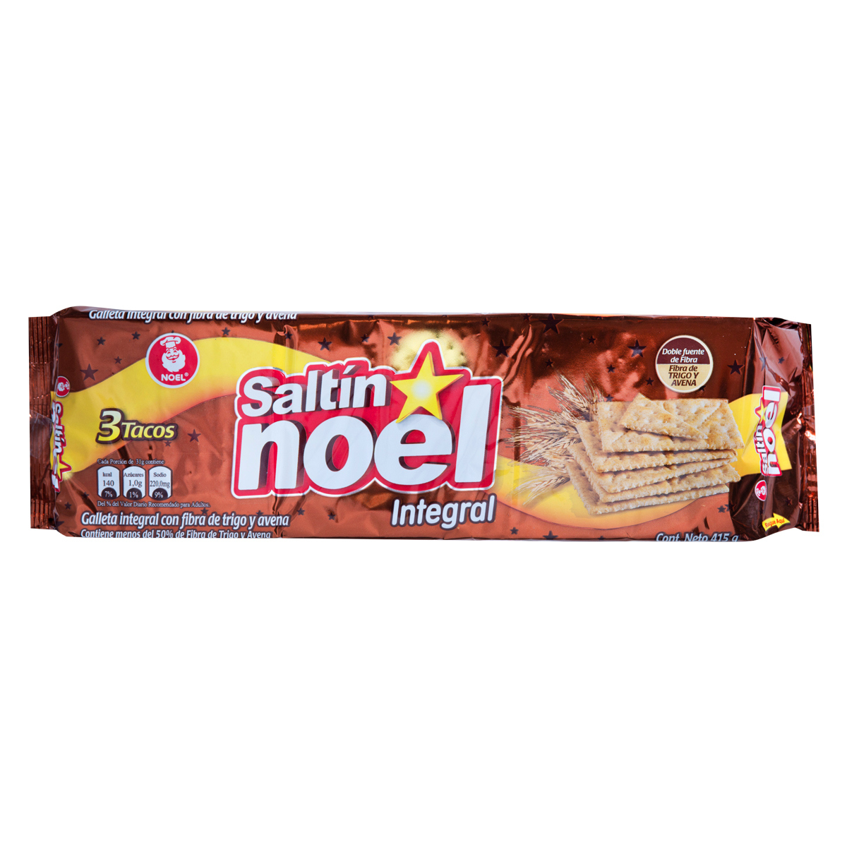 Galletas Saltín Tres Tacos Integral 415g - 913591