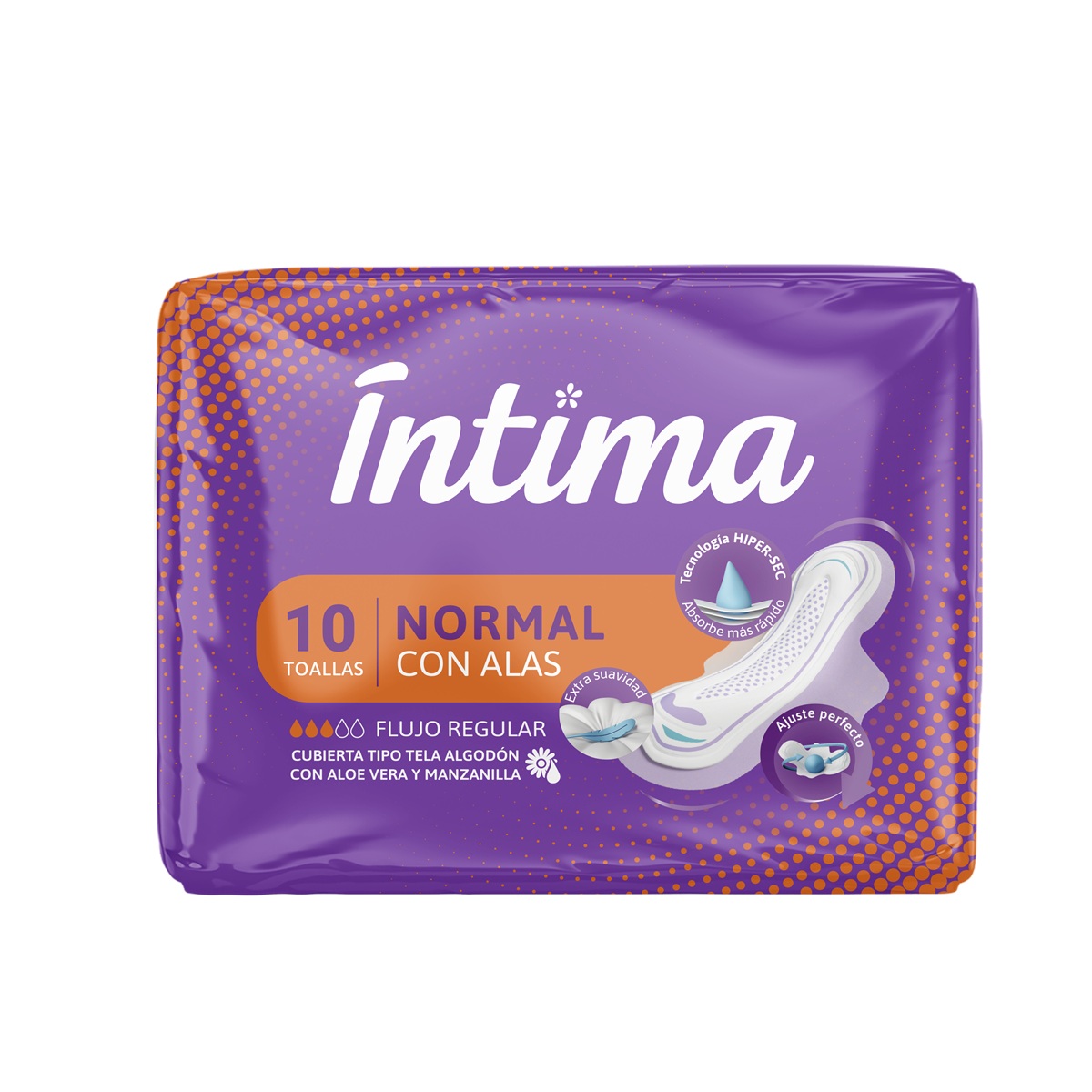 Toallas Sanitarias Intima con Alas - 10 Unidades - 913640