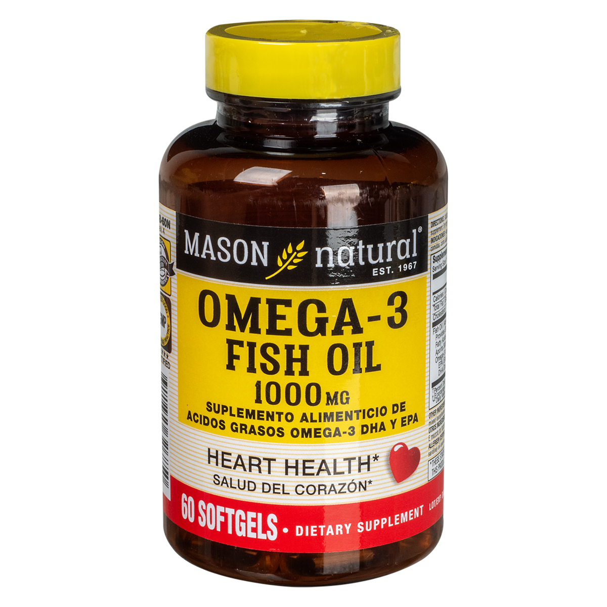 Omega-3 1000 MG Mason Natural - 60 Cápsulas - 914088