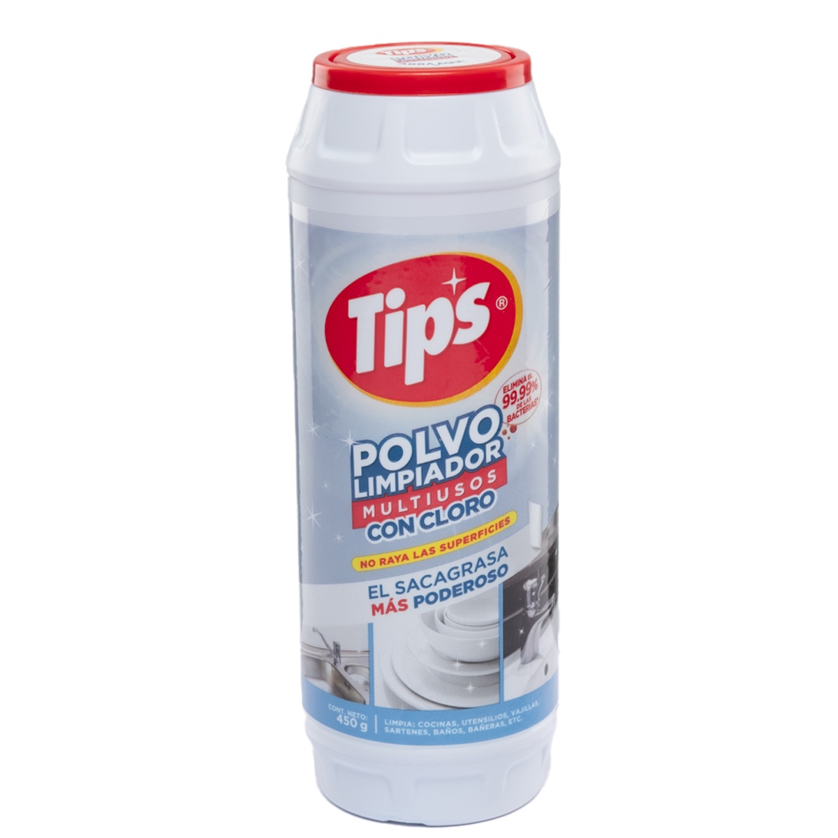 Limpiador en Polvo Tips Multiuso con Cloro 450 g - 915666