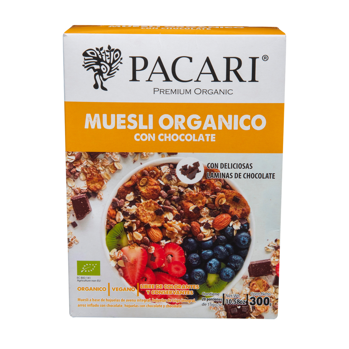Pacari Muesli Orgánico con Chocolate 300g - 916197