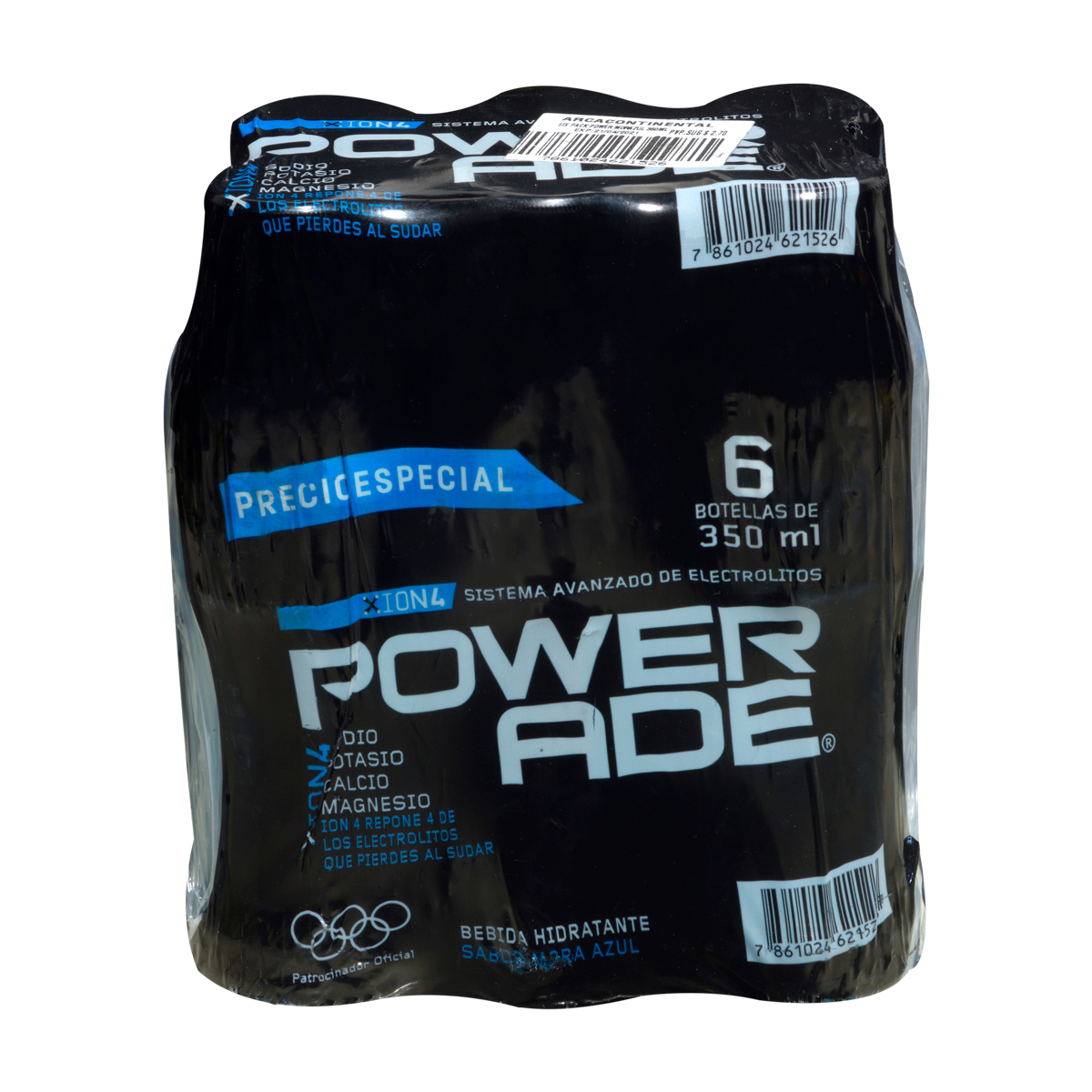 Pack 6 uds Bebida Hidratante Powerade Mora Azul 350ml - 920581