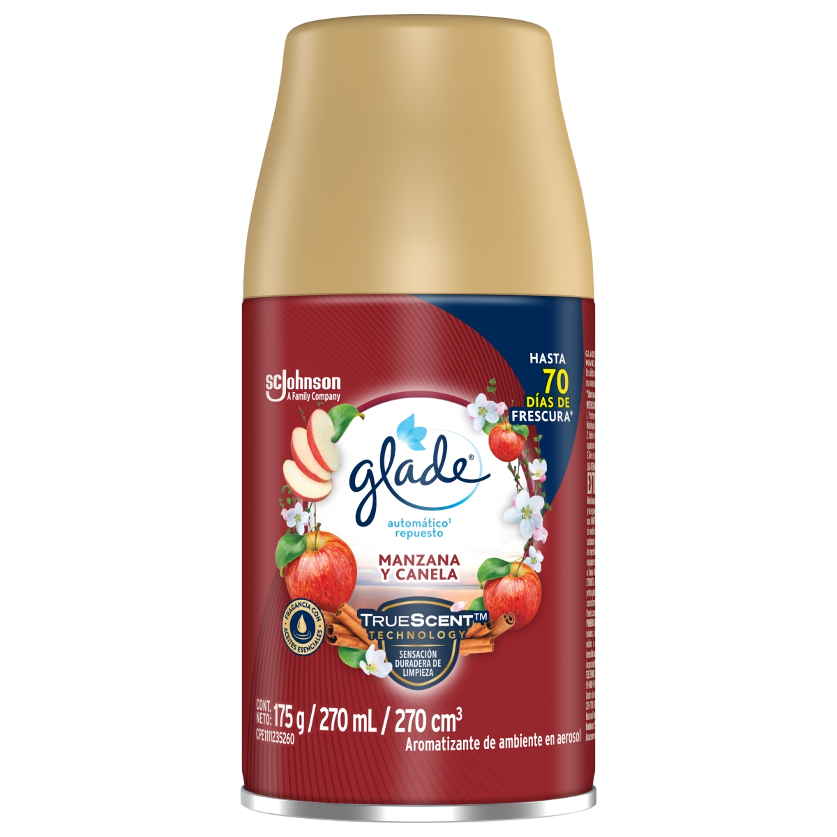 Repuesto para Aromatizante Automático Glade Manzana y Canela 270ml - 920876