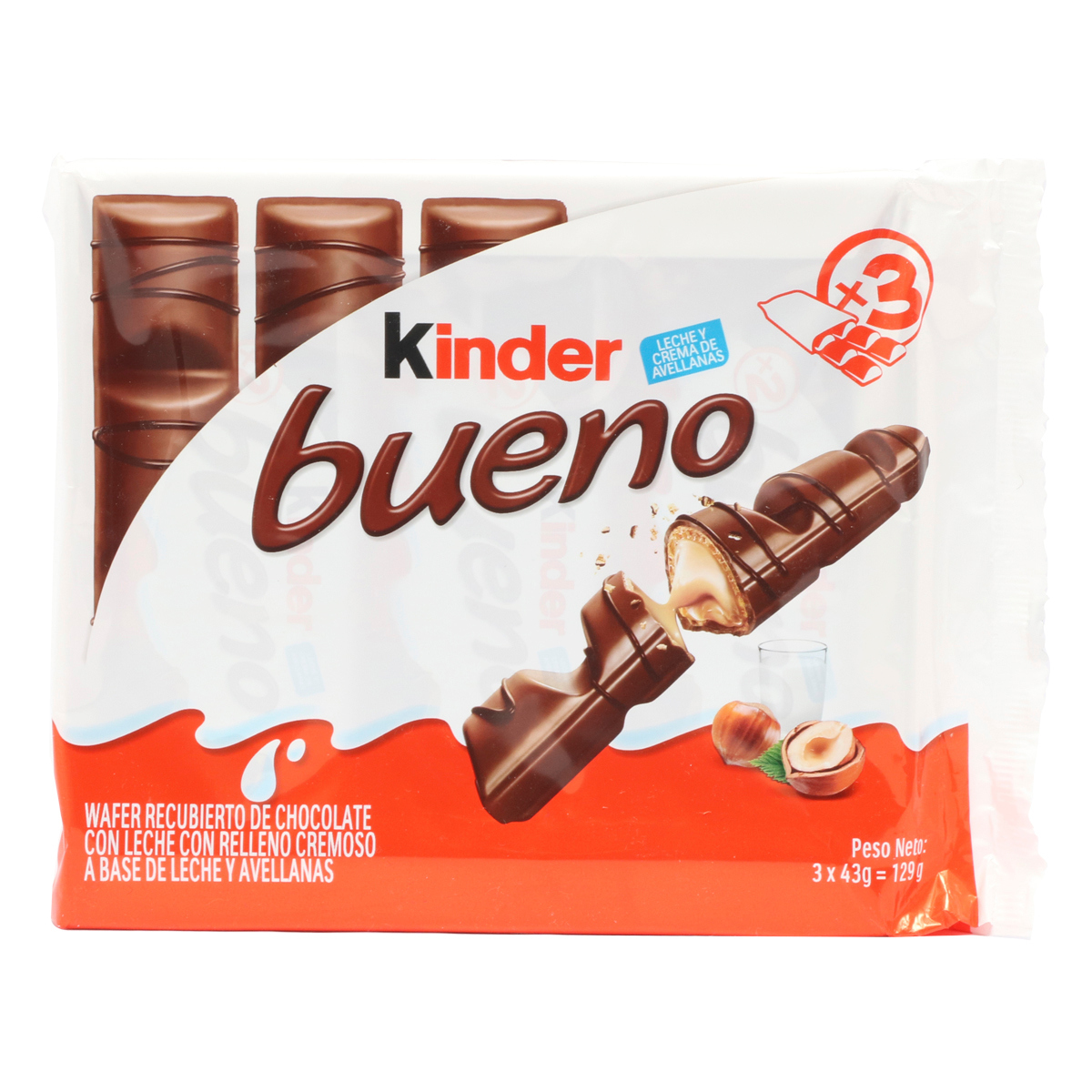 Pack 3 Uds Chocolate Kinder Bueno 129g - 921118