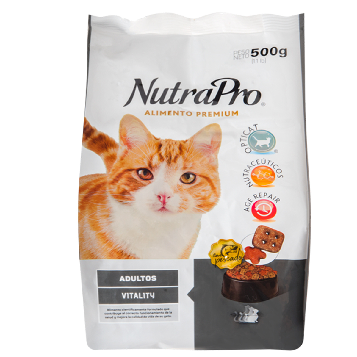 Alimento para Gato NutraPro Adulto Vitality Pescado 500g - 921133