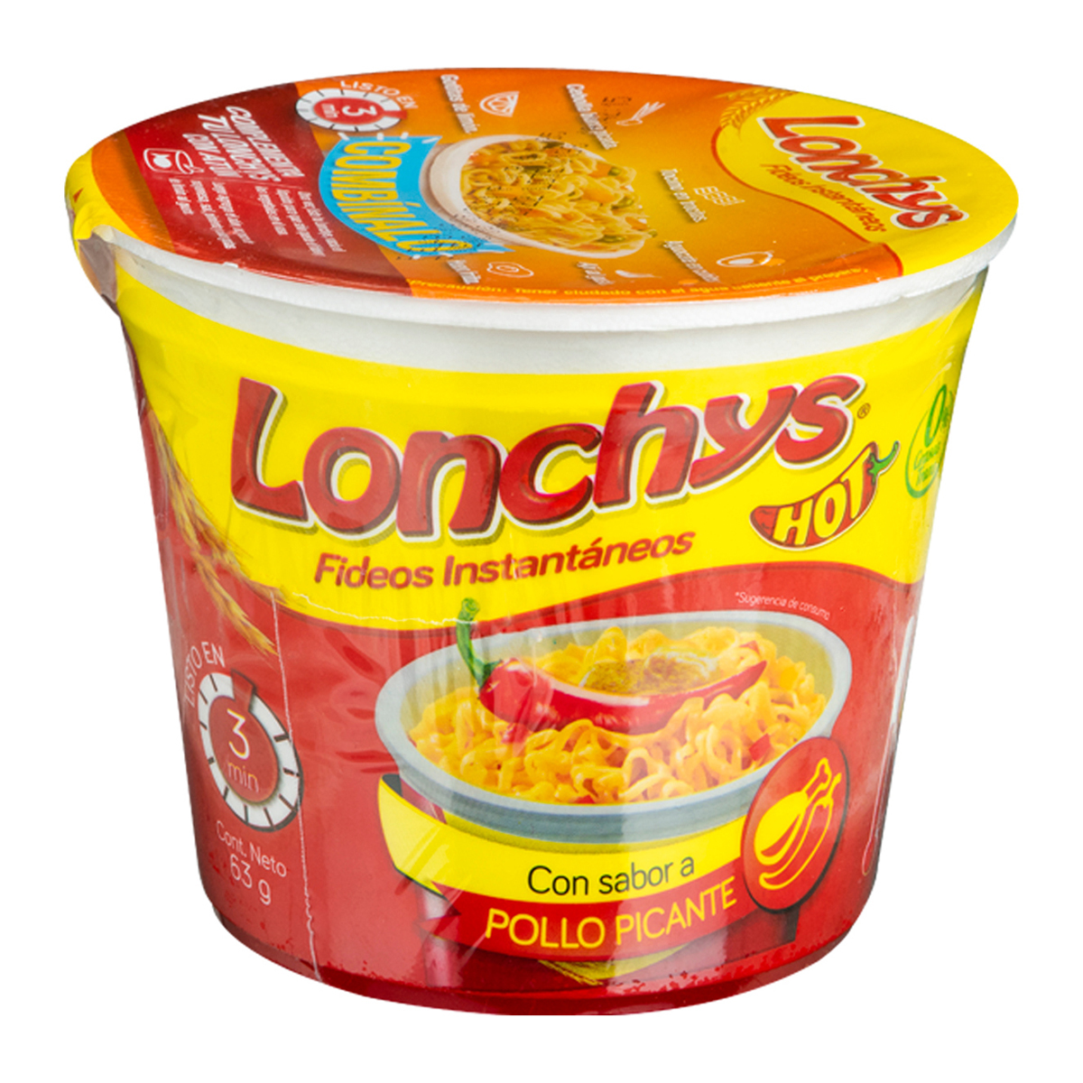 Fideos Instantáneos Lonchys Sabor Pollo Picante 63g - 921137