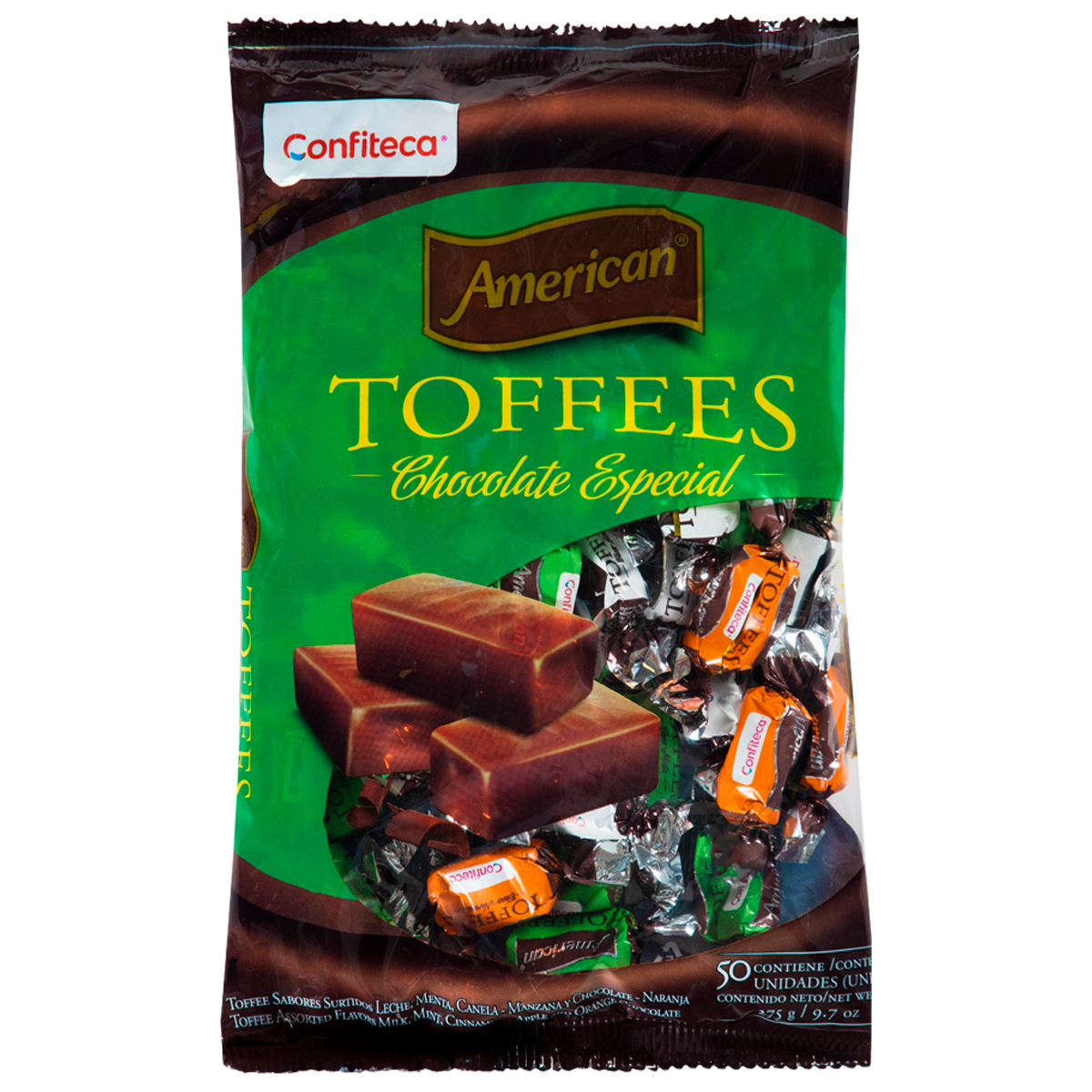 Caramelos American Toffees Surtidos 275 g - 50 Unidades - 921443