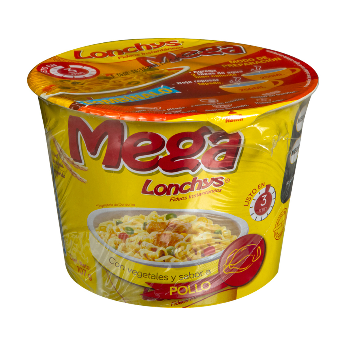 Fideo Instantáneo Lonchys Sabor a Pollo 107g - 921538