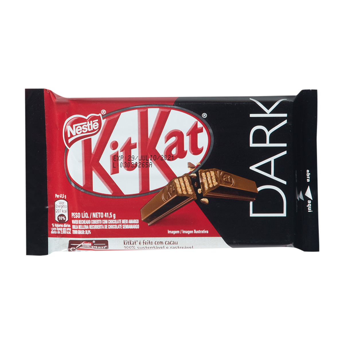 Galleta Kit Kat Cubierta Dark 41.5g - 922441