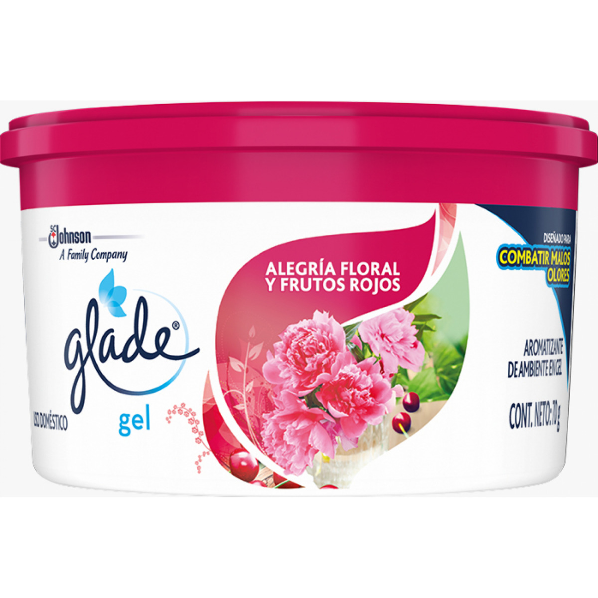 Desodorante Ambiental Glade Gel Alegría Floral y Frutos Rojos 70g - 922457