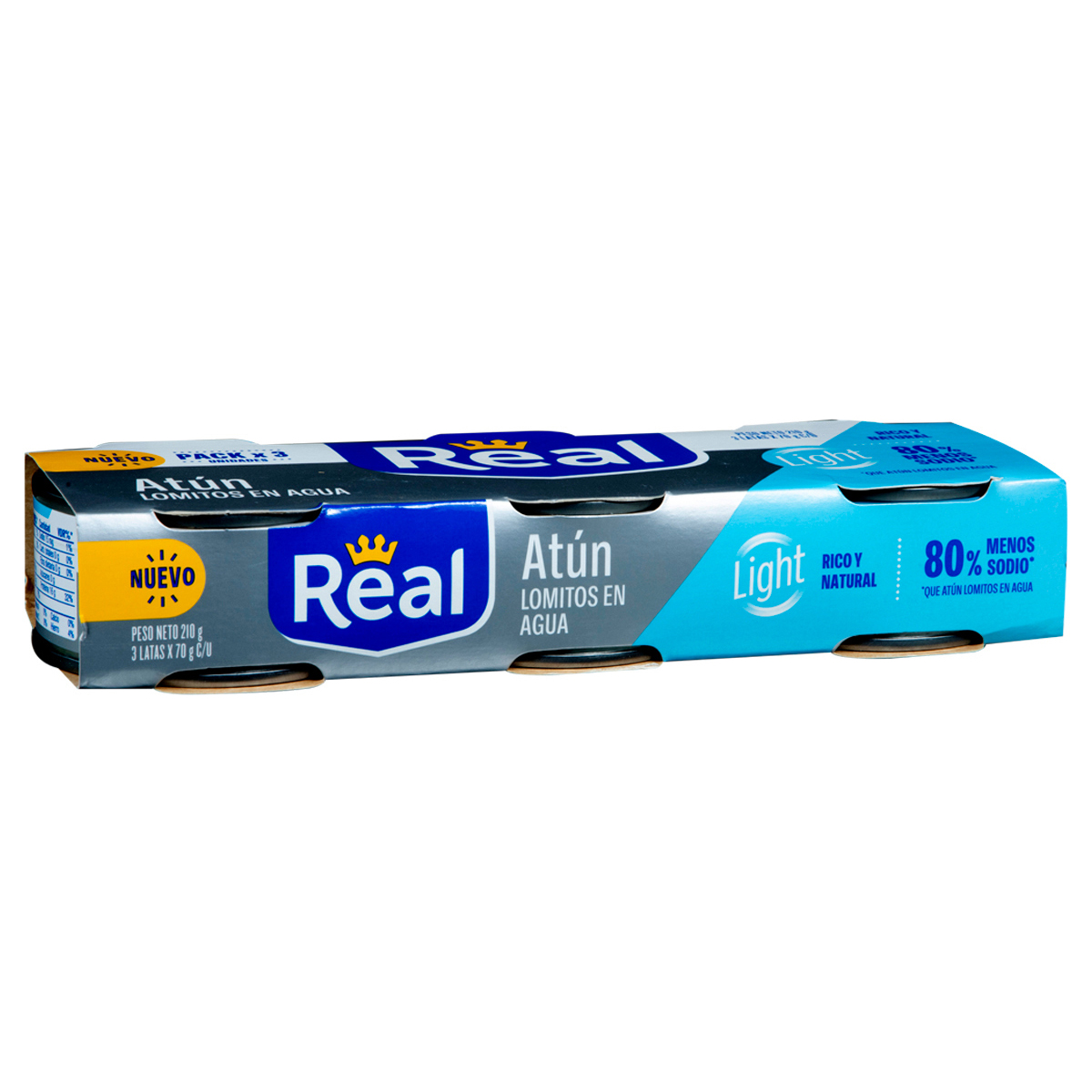 Pack 3 Uds Atún Real Lomitos en Agua Light 70g - 923531