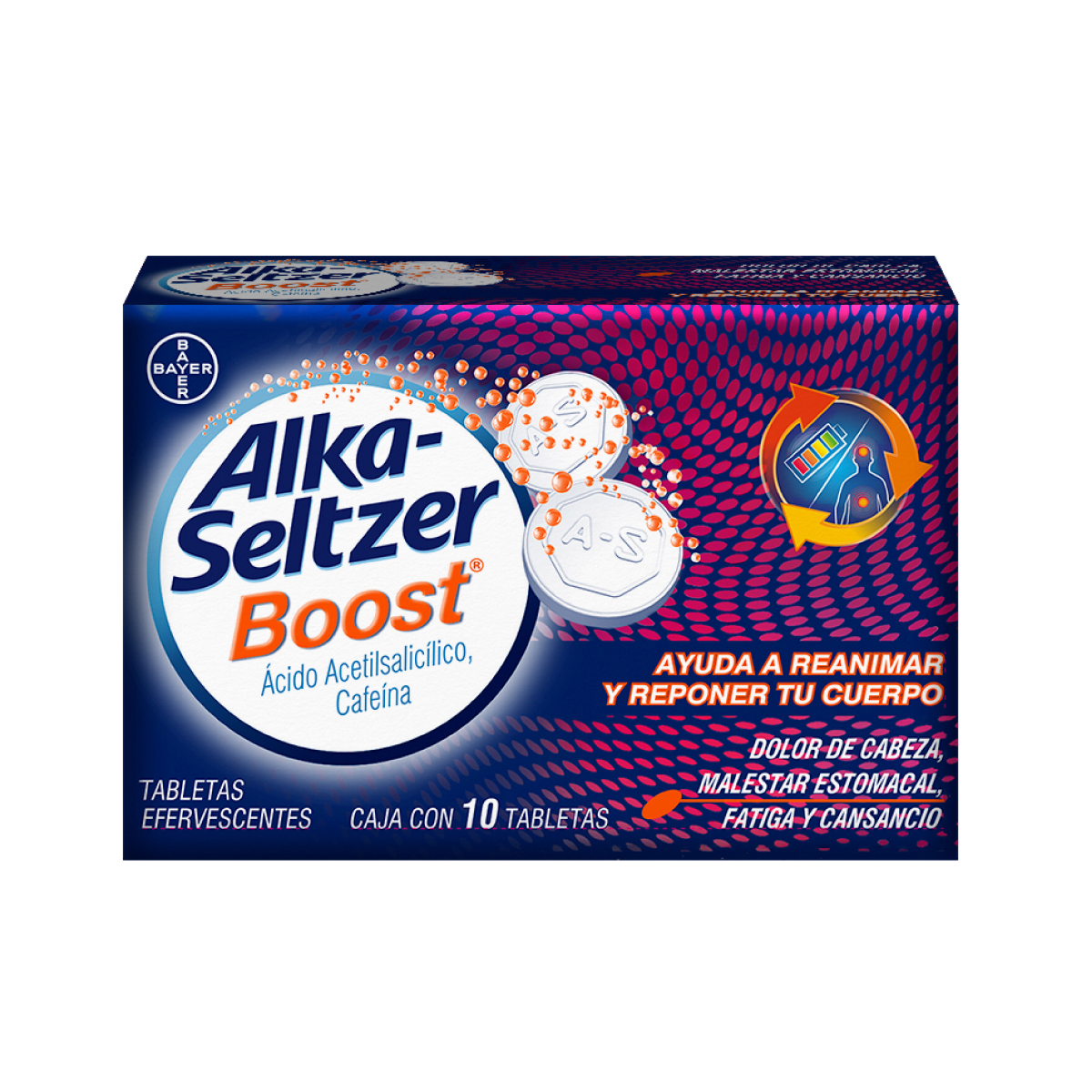 Tabletas Efervescente Alka Seltzer Boost - 10 Unidades - 924048