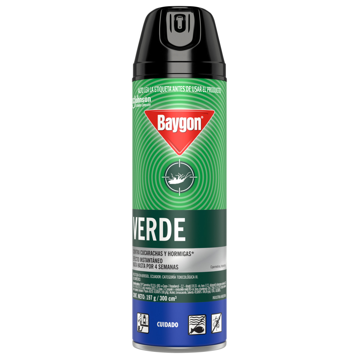 Insecticida en Aerosol Baygon Verde Mata Insectos Rastreros 300ml - 925083