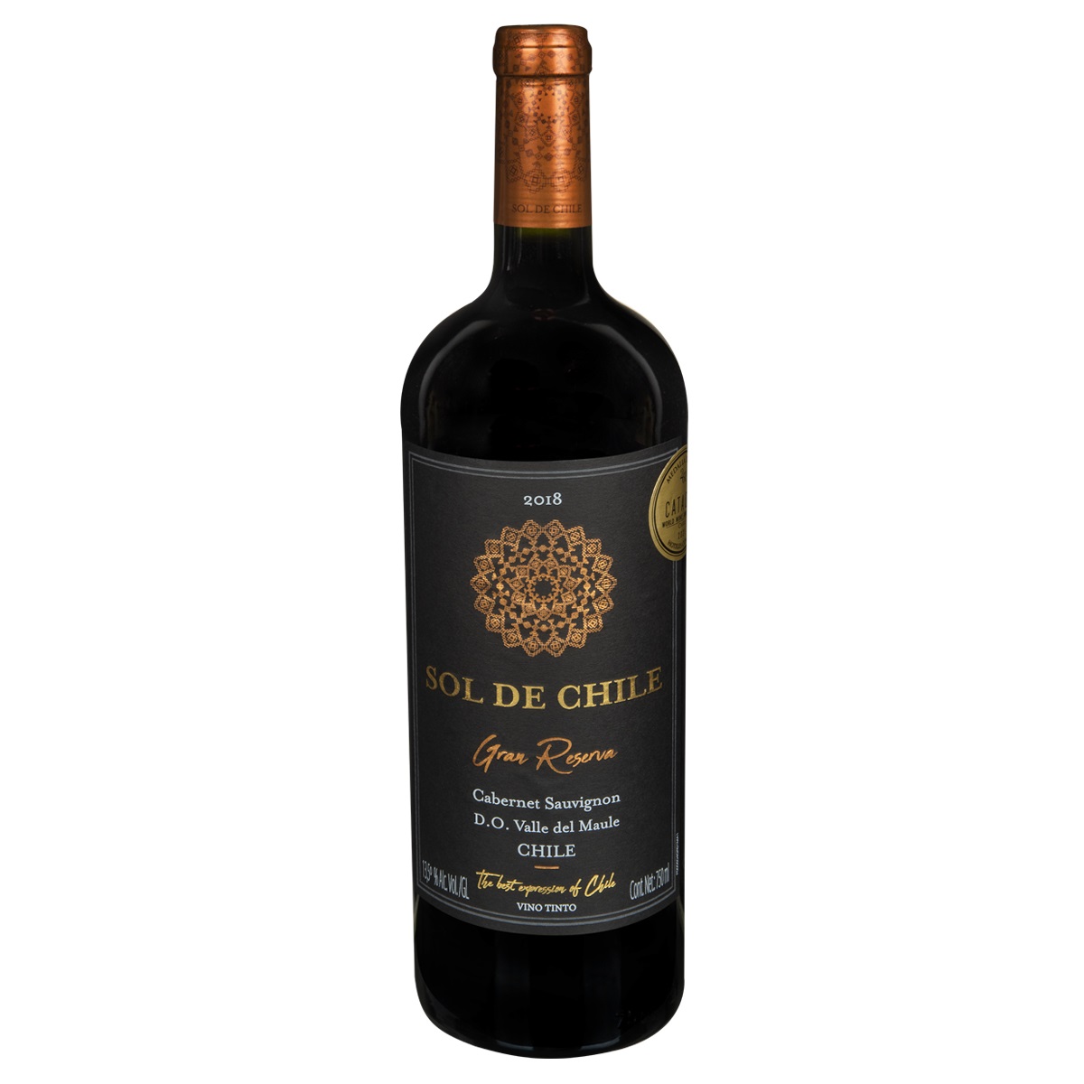 Vino Tinto Sol de Chile Gran Reserva Cabernet Sauvignon 750ml - 925726