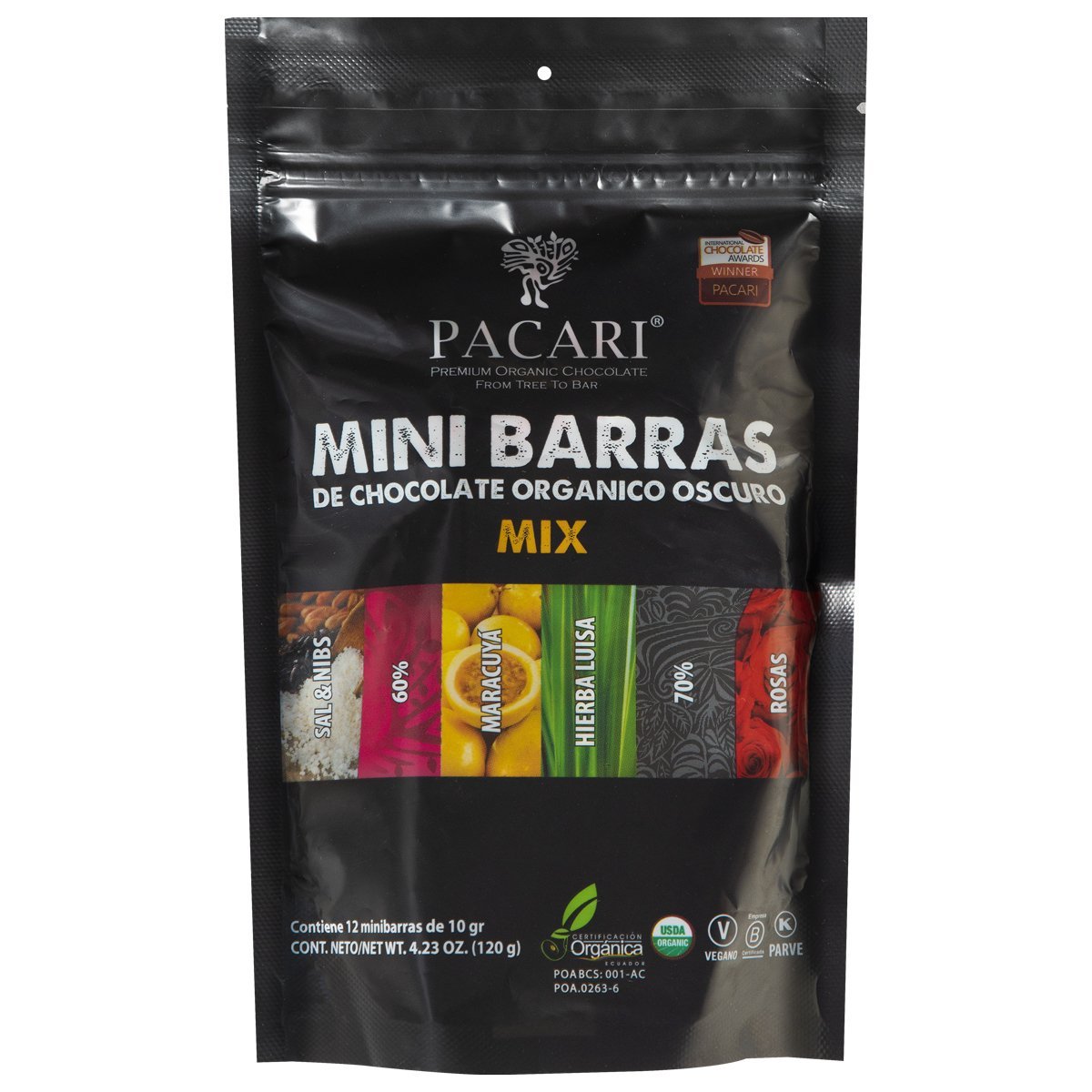 Chocolate Pacari Mini Barras Mix 120g - 926635