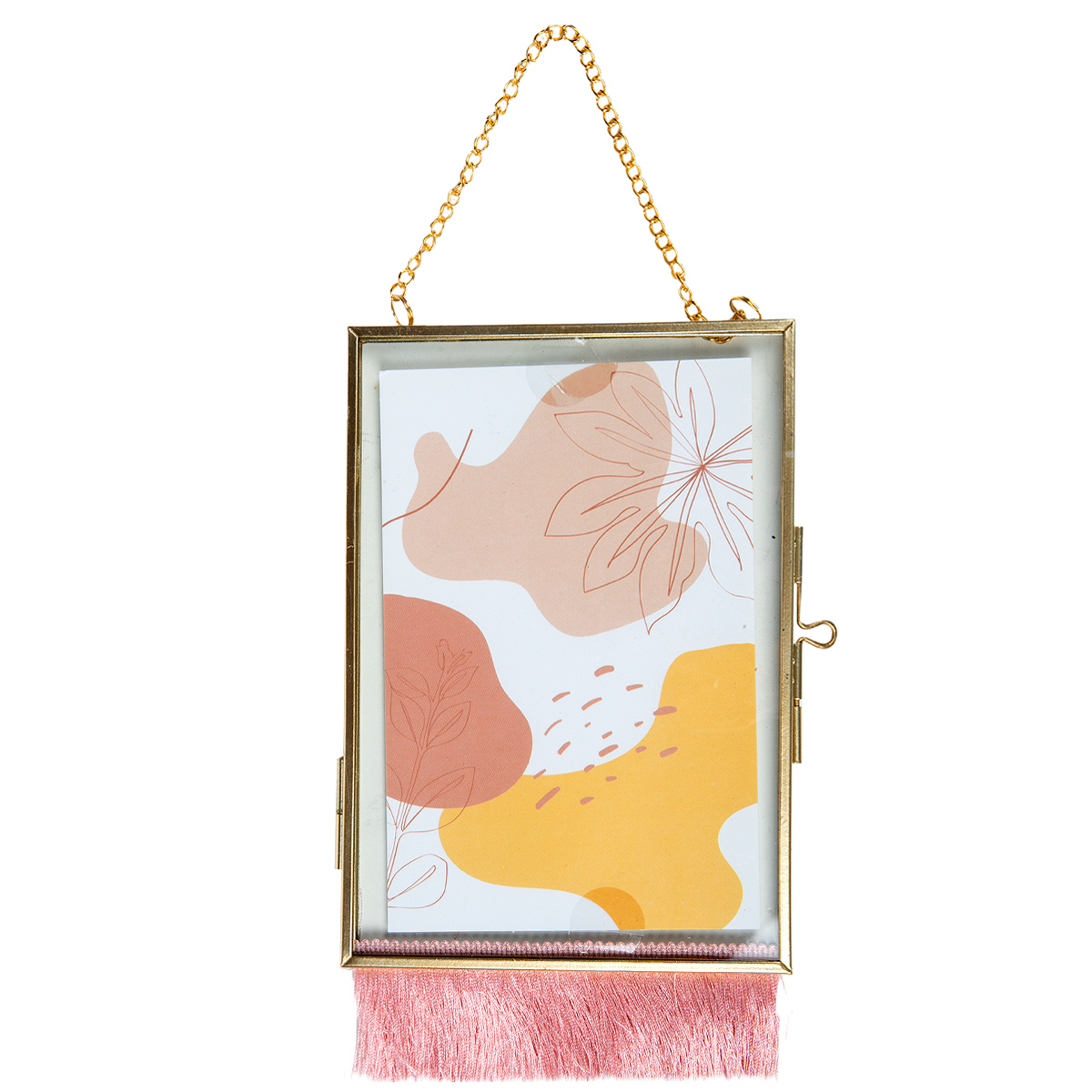 Marco para Foto Bin Bin Dorado con Cadena y Encaje 12.3cm x 17cm - 927280