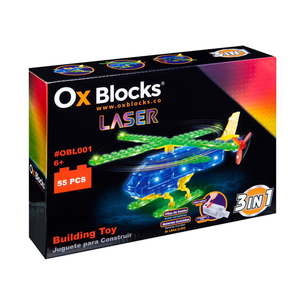 Set para Construir Ox Blocks Laser 55 Piezas - 944445