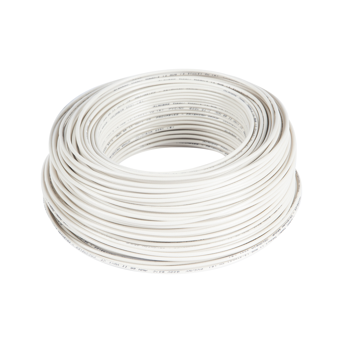 Cable Sólido THHN/THWN Cablec Calibre 12AWG100M Blanco - 946056
