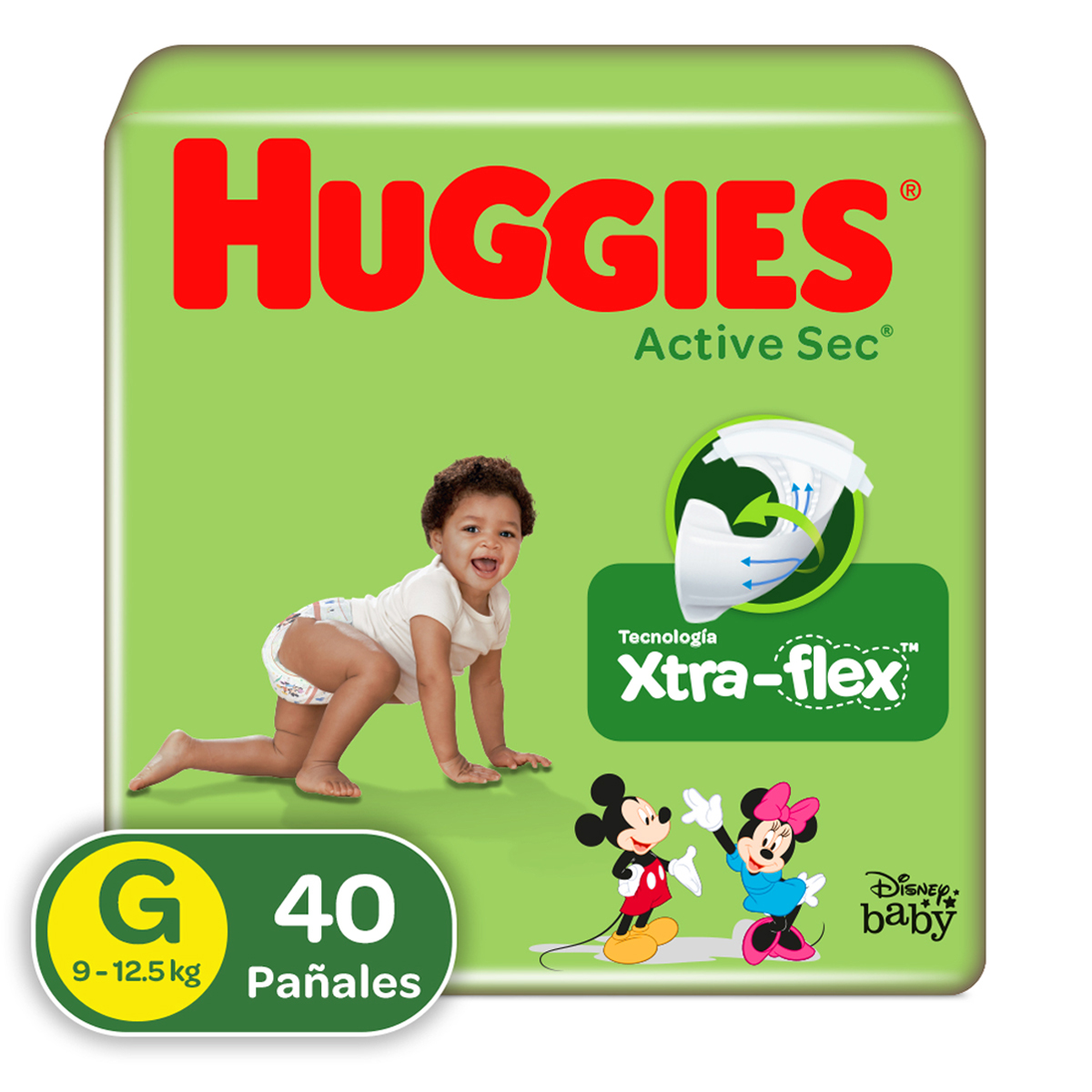 Pack 40 Uds Pañales Huggies Pañal Active Sec Talla G - 947985