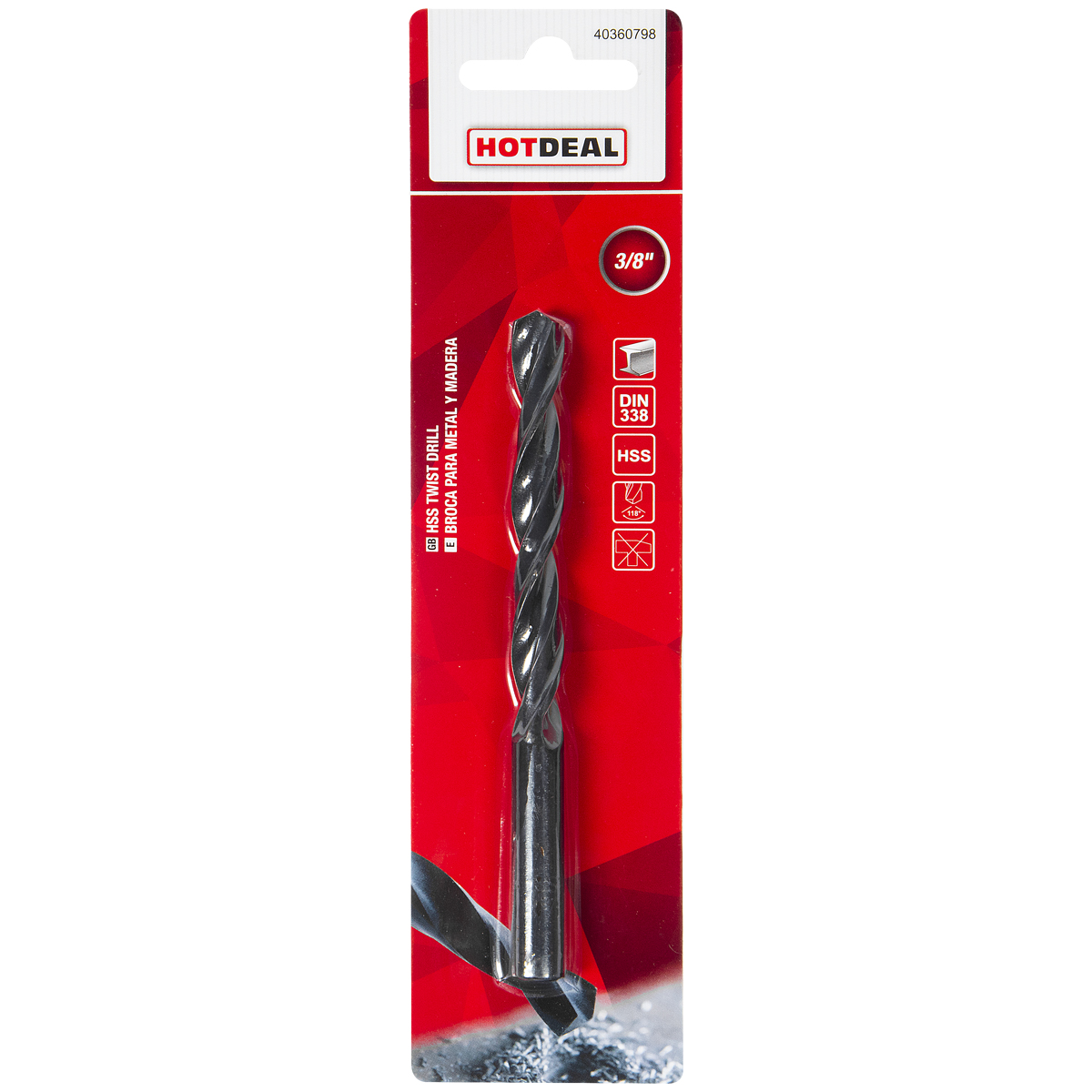 Broca Metal Madera HSS HD Hot Deal 3/8" - 951494