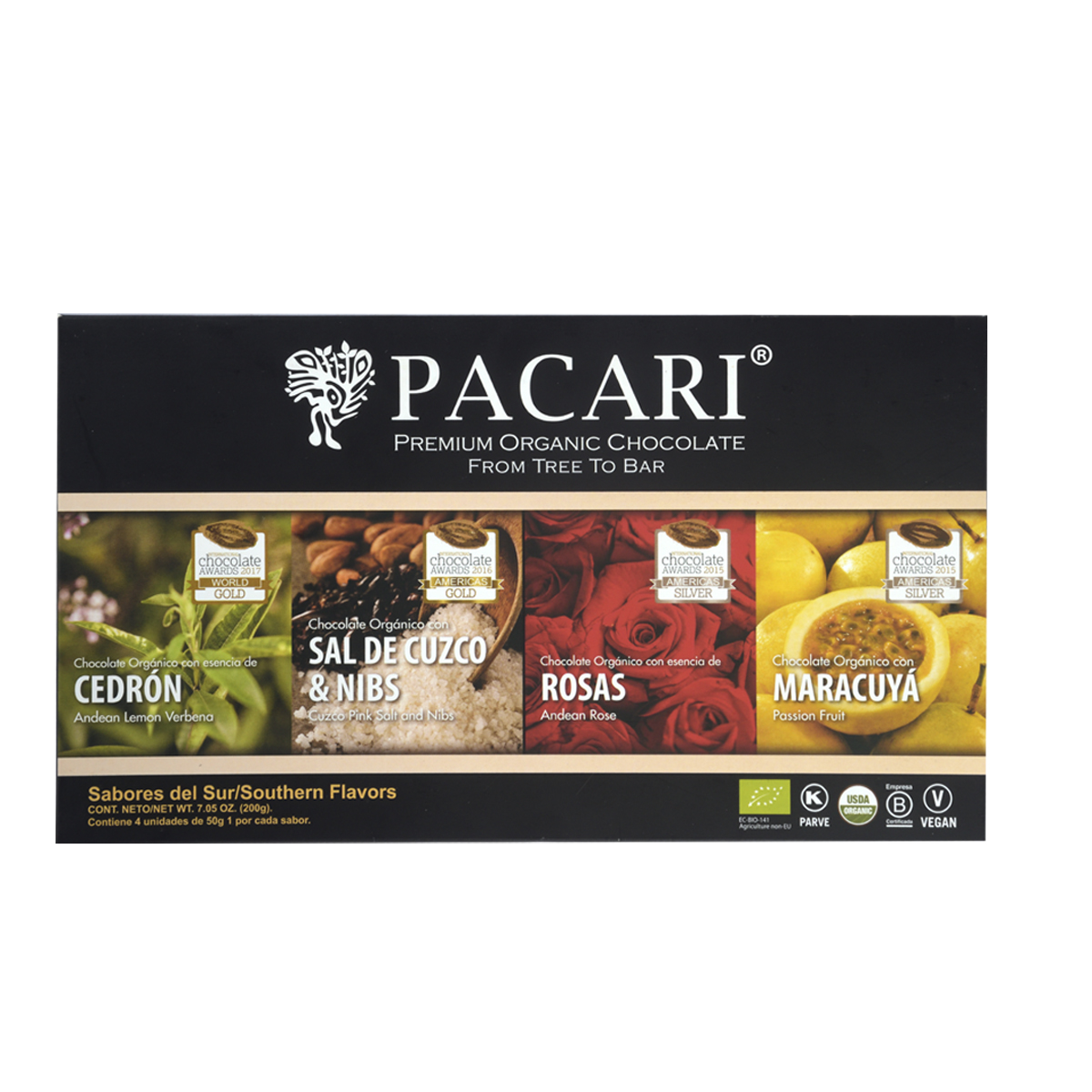 Pack 4 Uds Chocolate Pacari 200g - 951987