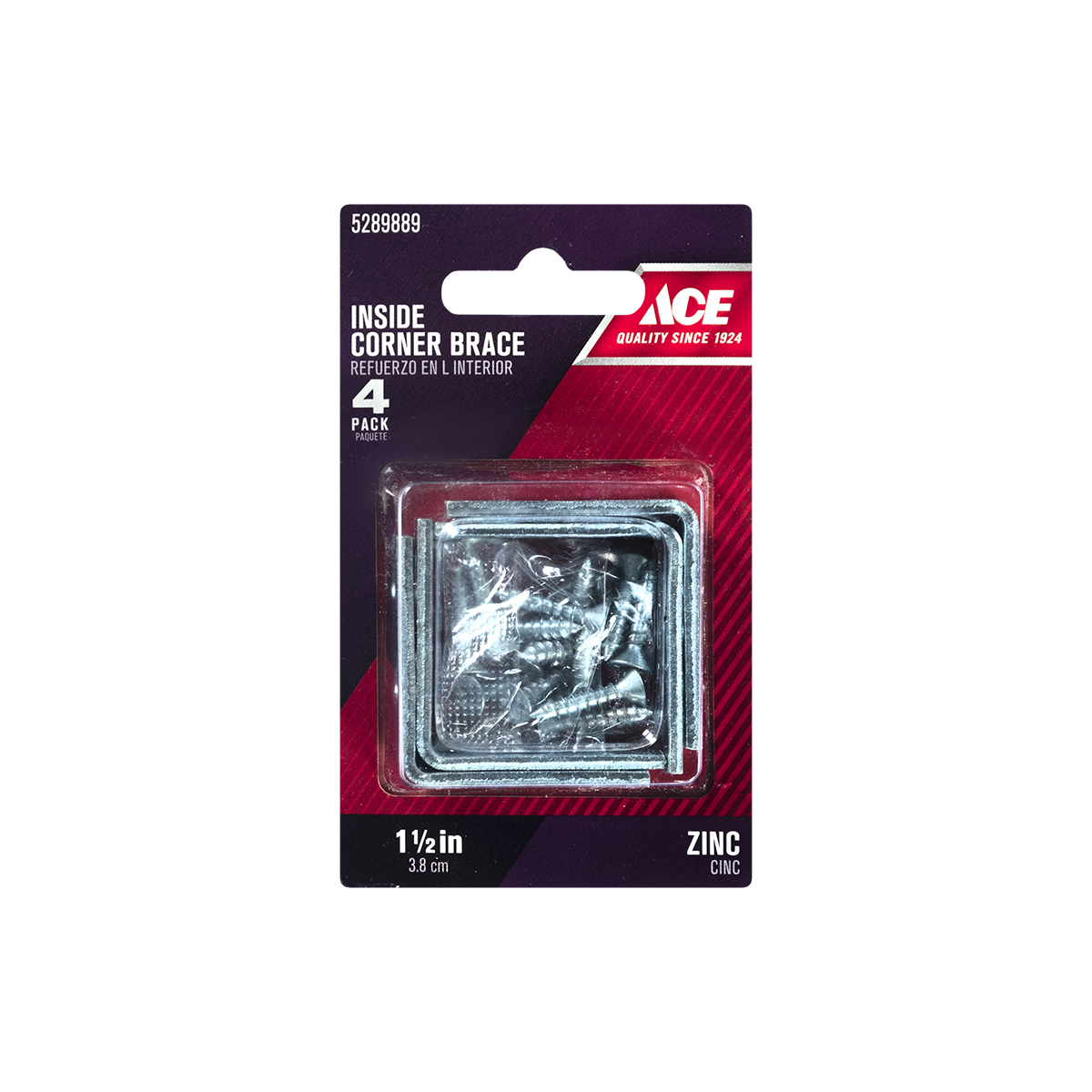 Esquinero en “L” Ace Zinc 1-1/2"X5/8" - 953046