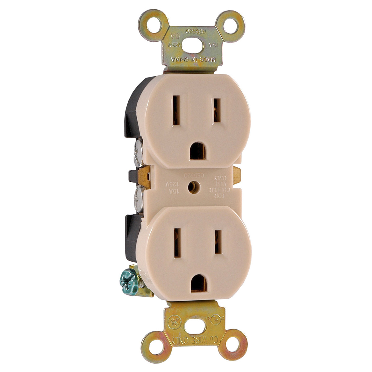 Tomacorriente Doble General Electric Polarizado Empotrable 15A 125V ...