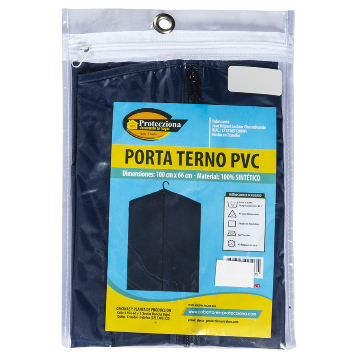 Porta Terno Pvc 100x66cm - Varios Colores - 955354