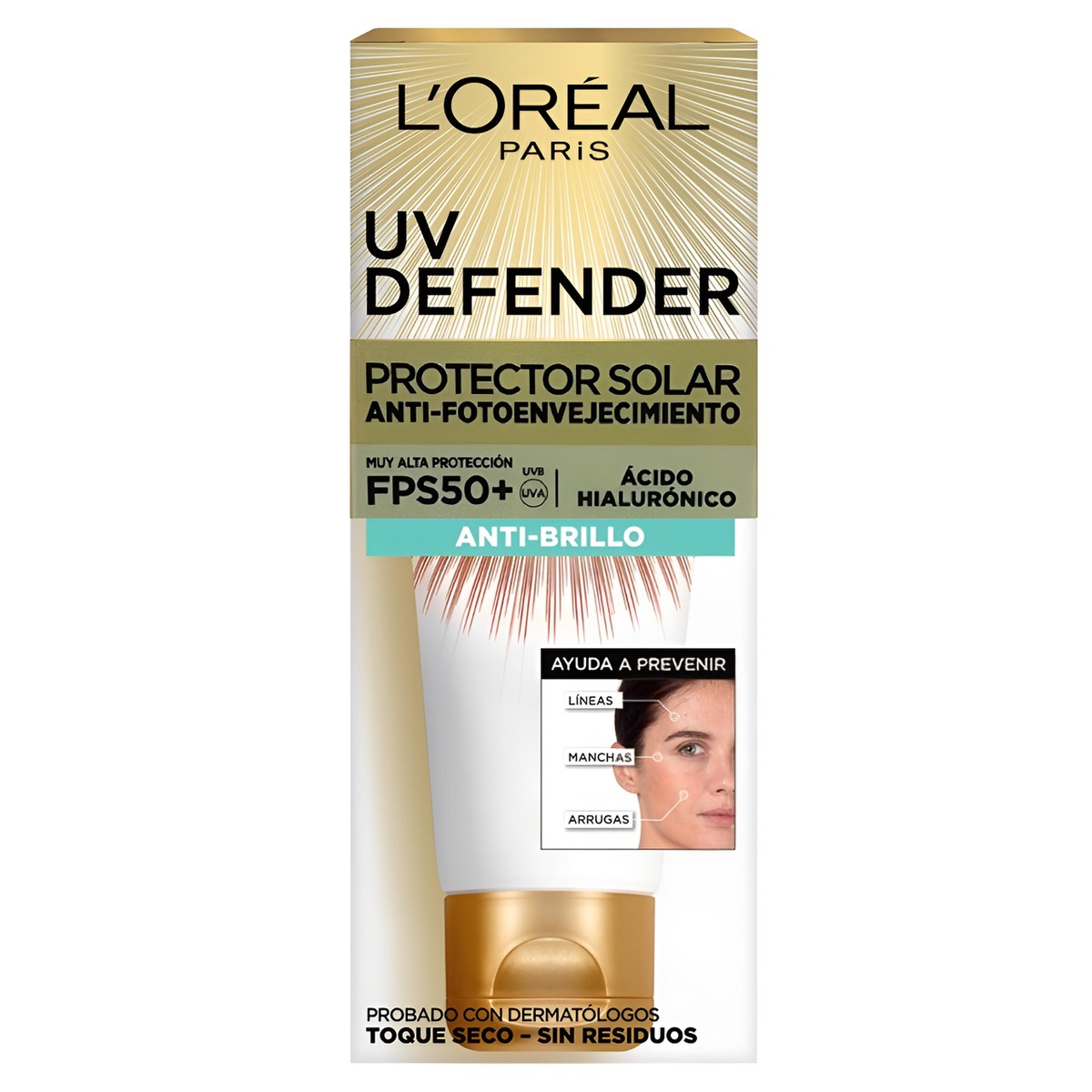 Protector Solar Facial L’Oréal Paris UV Defender Anti-Brillo 40 g - 974925