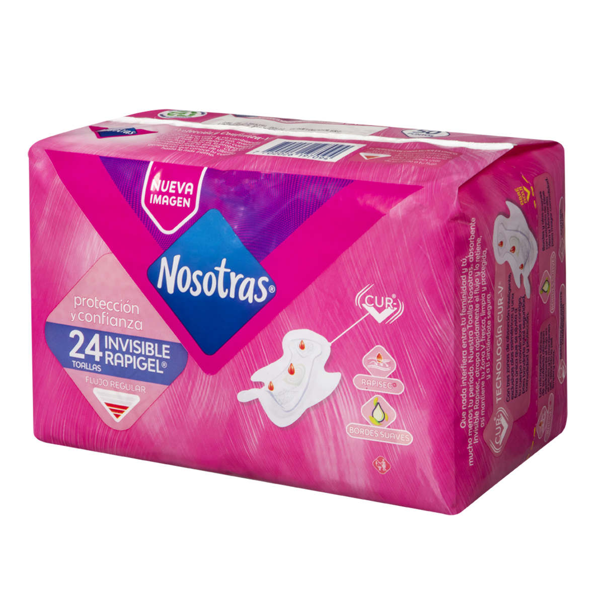 Toallas Sanitarias Nosotras Invisible Rapigel 24 Unidades - 959590