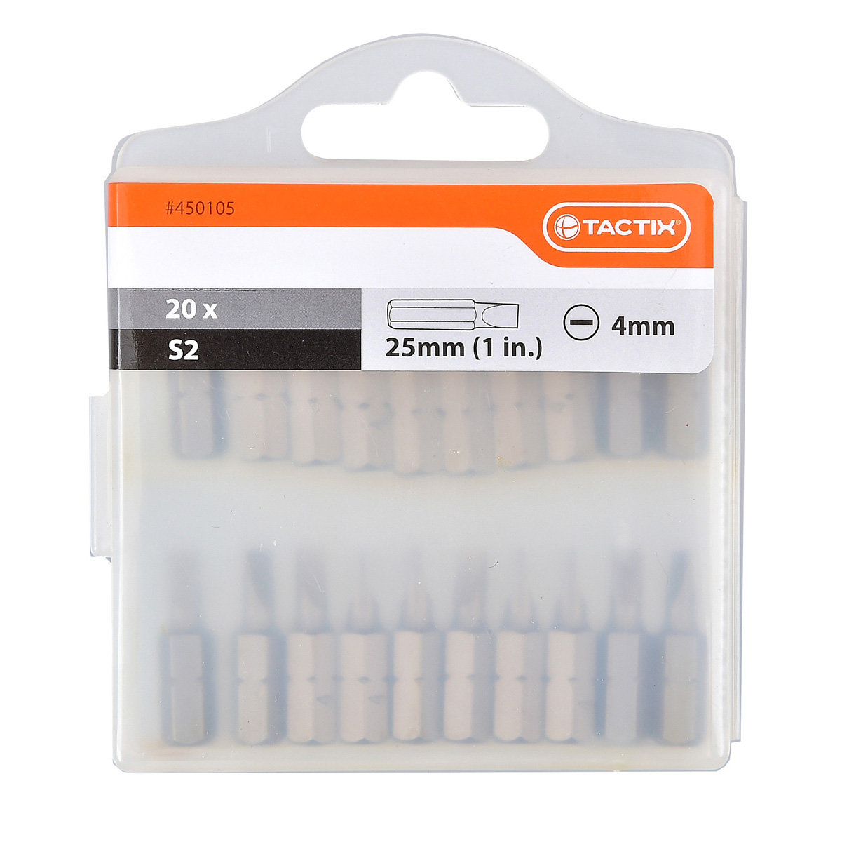 Punta Tactix 25mm 20 Piezas Ranura 4mm S2 - 960616