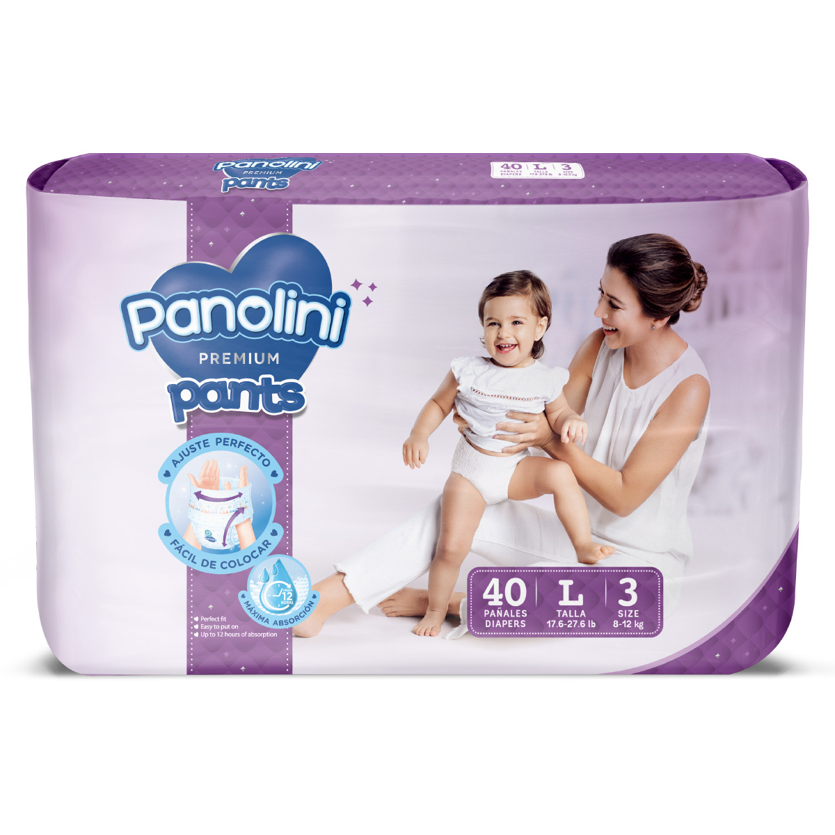 Pack 40 Uds Pañales Panolini Premium Pants Talla L - 962372