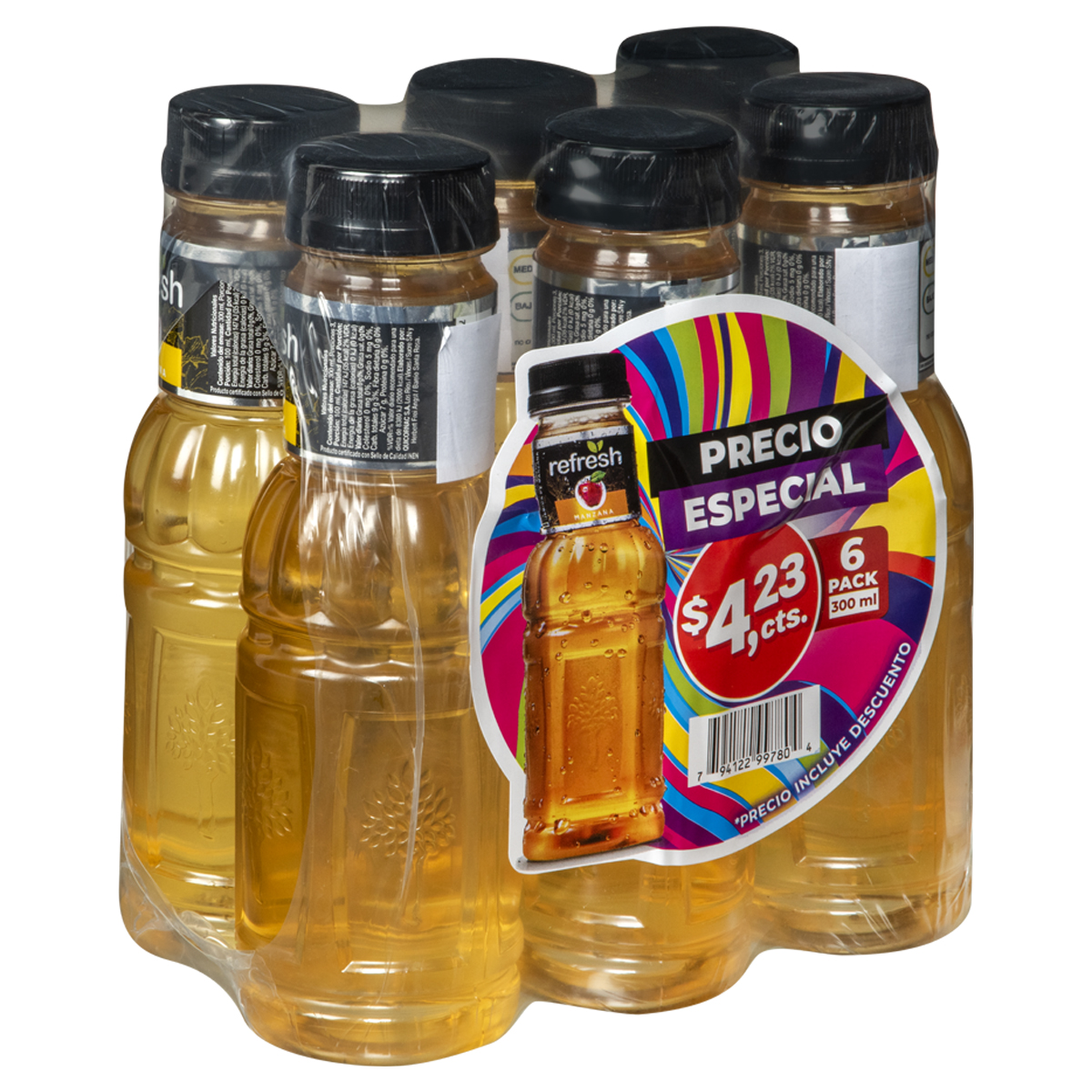 Pack 6 Uds Jugo Refresh Manzana 300ml - 962682